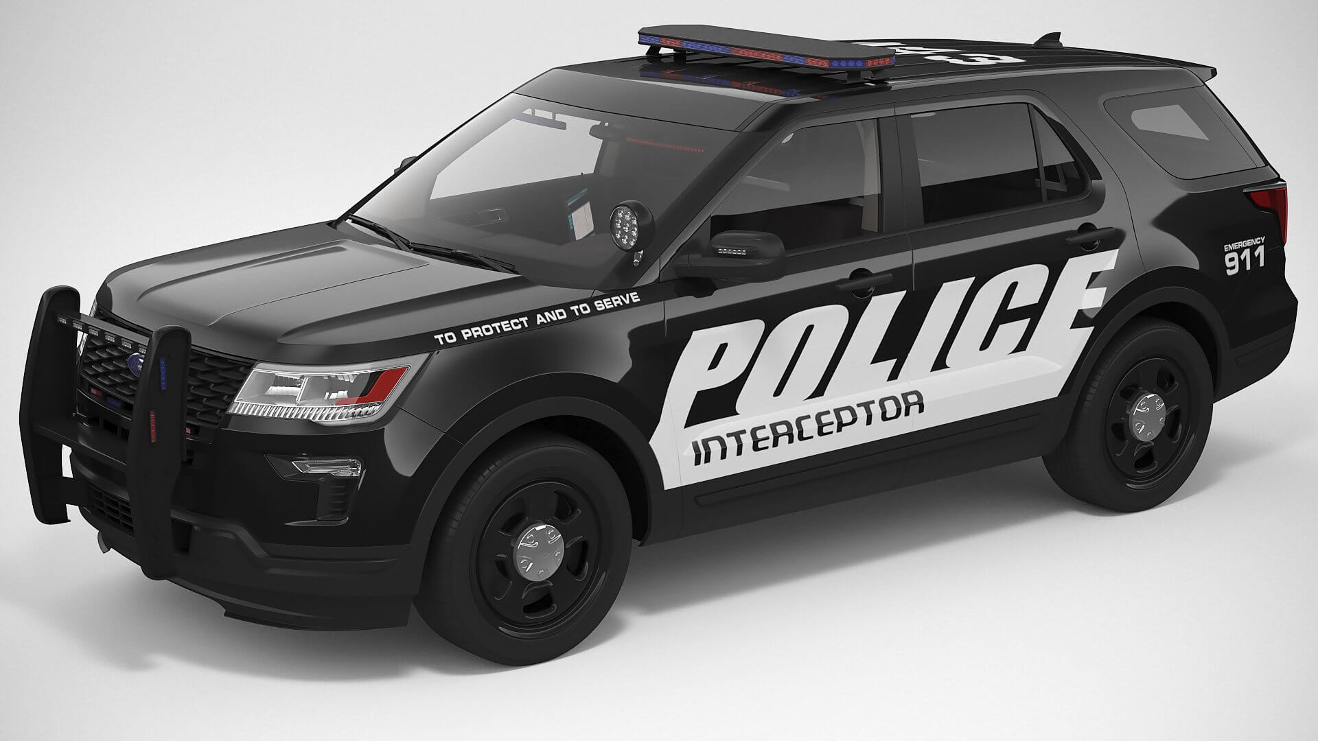 Ford Explorer 2019 Police - 3D Model by 3dacuvision
