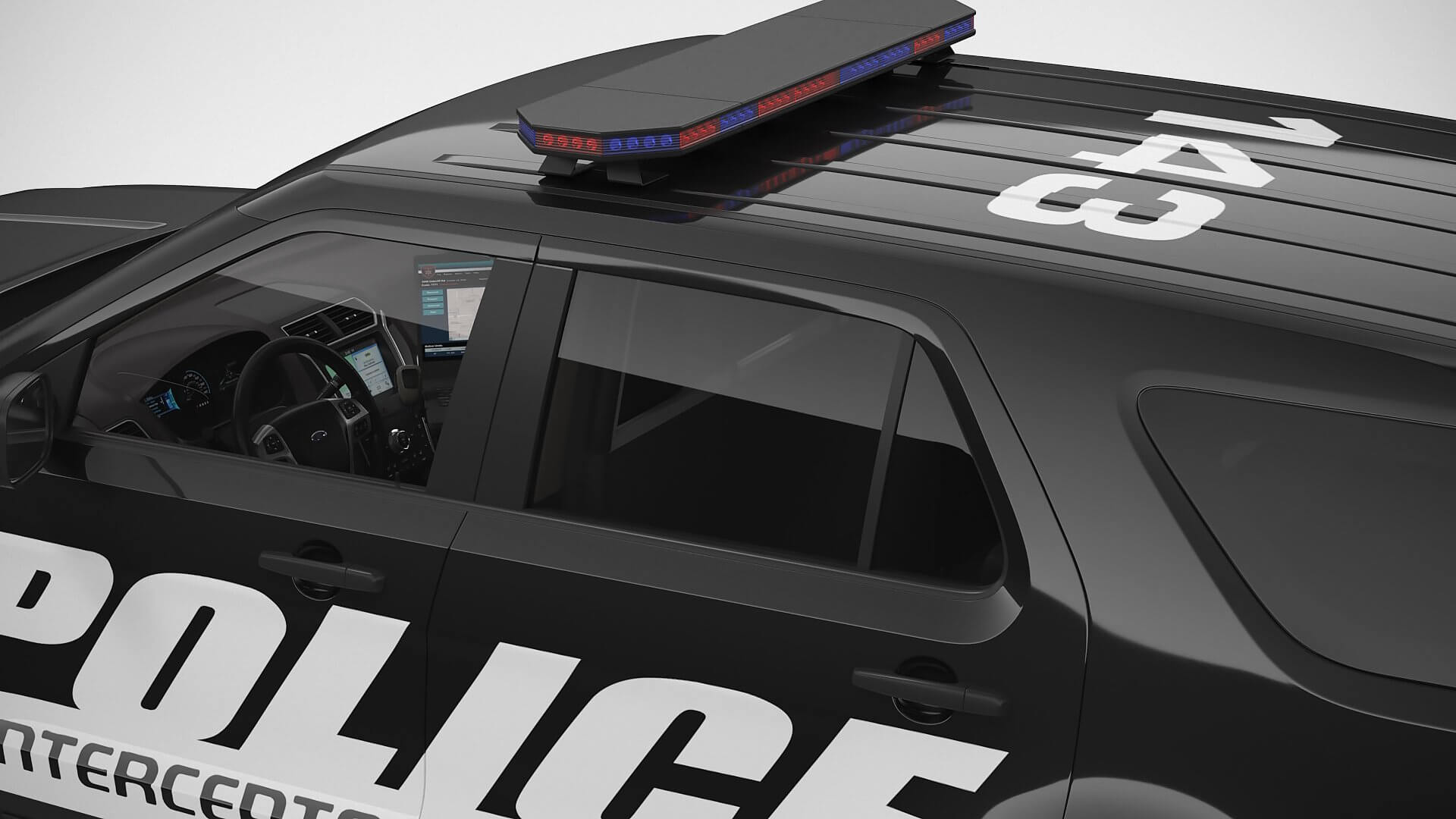 Ford Explorer 2019 Police - 3D Model by 3dacuvision