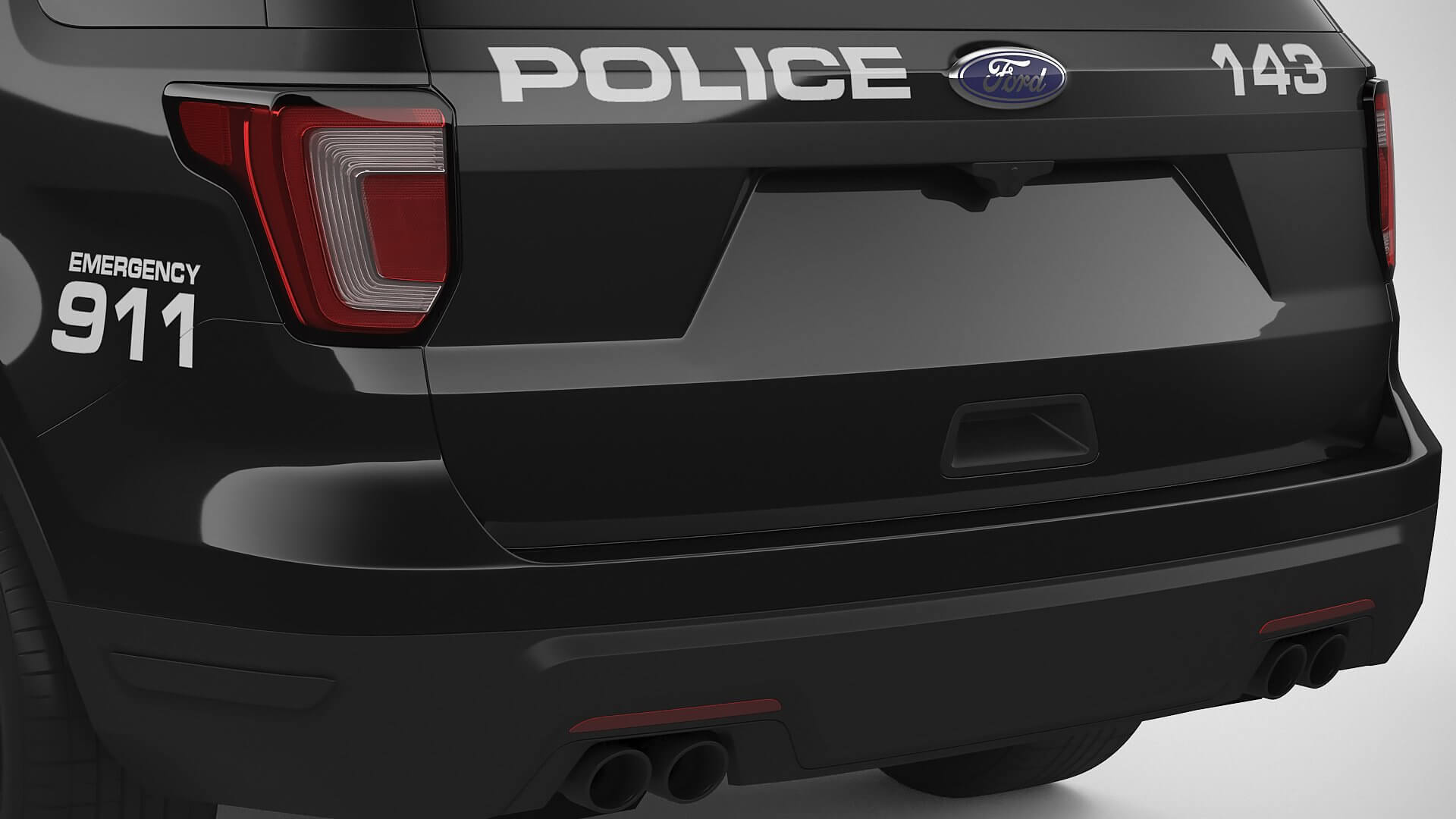 Ford Explorer 2019 Police - 3D Model by 3dacuvision