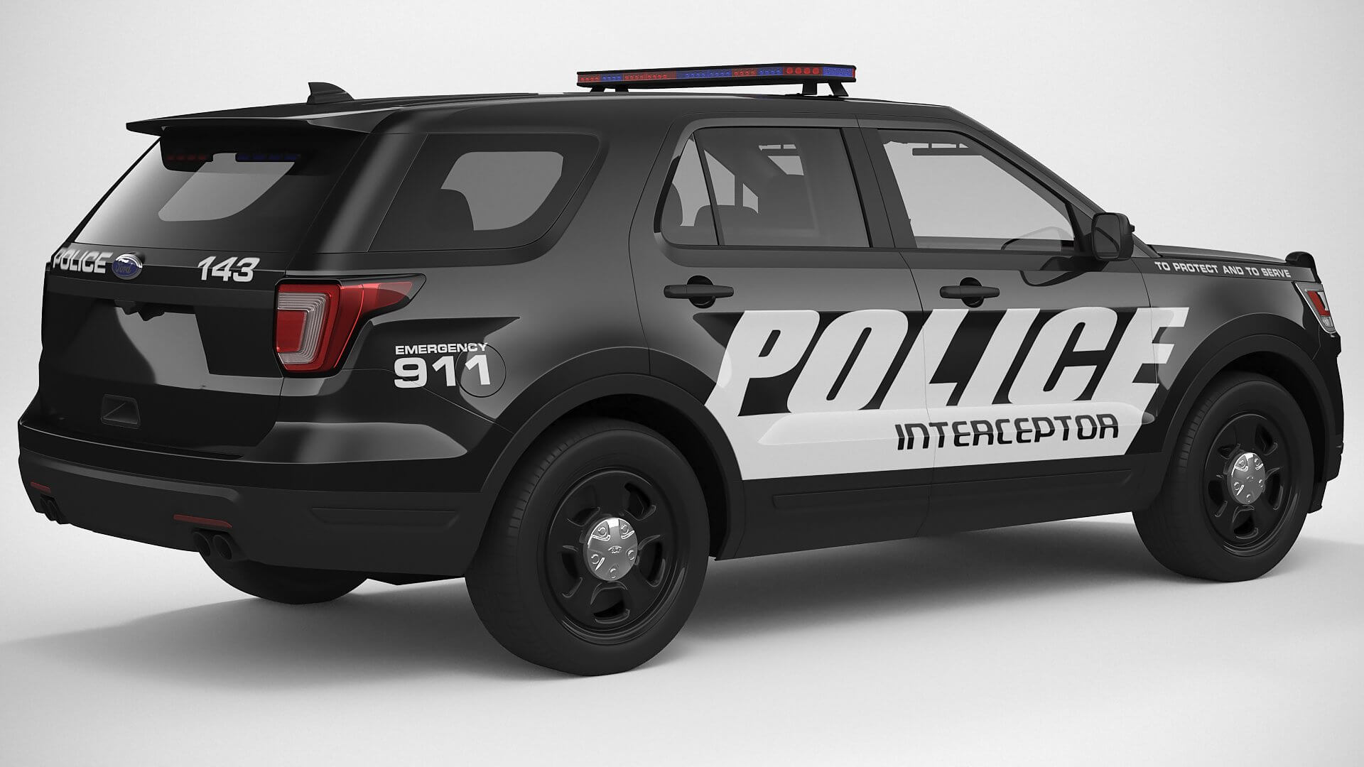 Ford Explorer 2019 Police - 3D Model by 3dacuvision