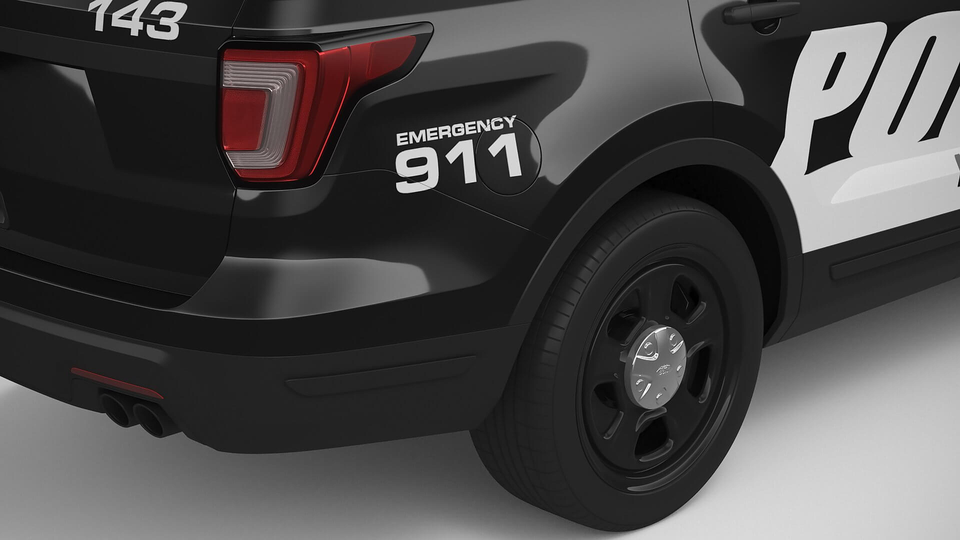 Ford Explorer 2019 Police - 3D Model by 3dacuvision