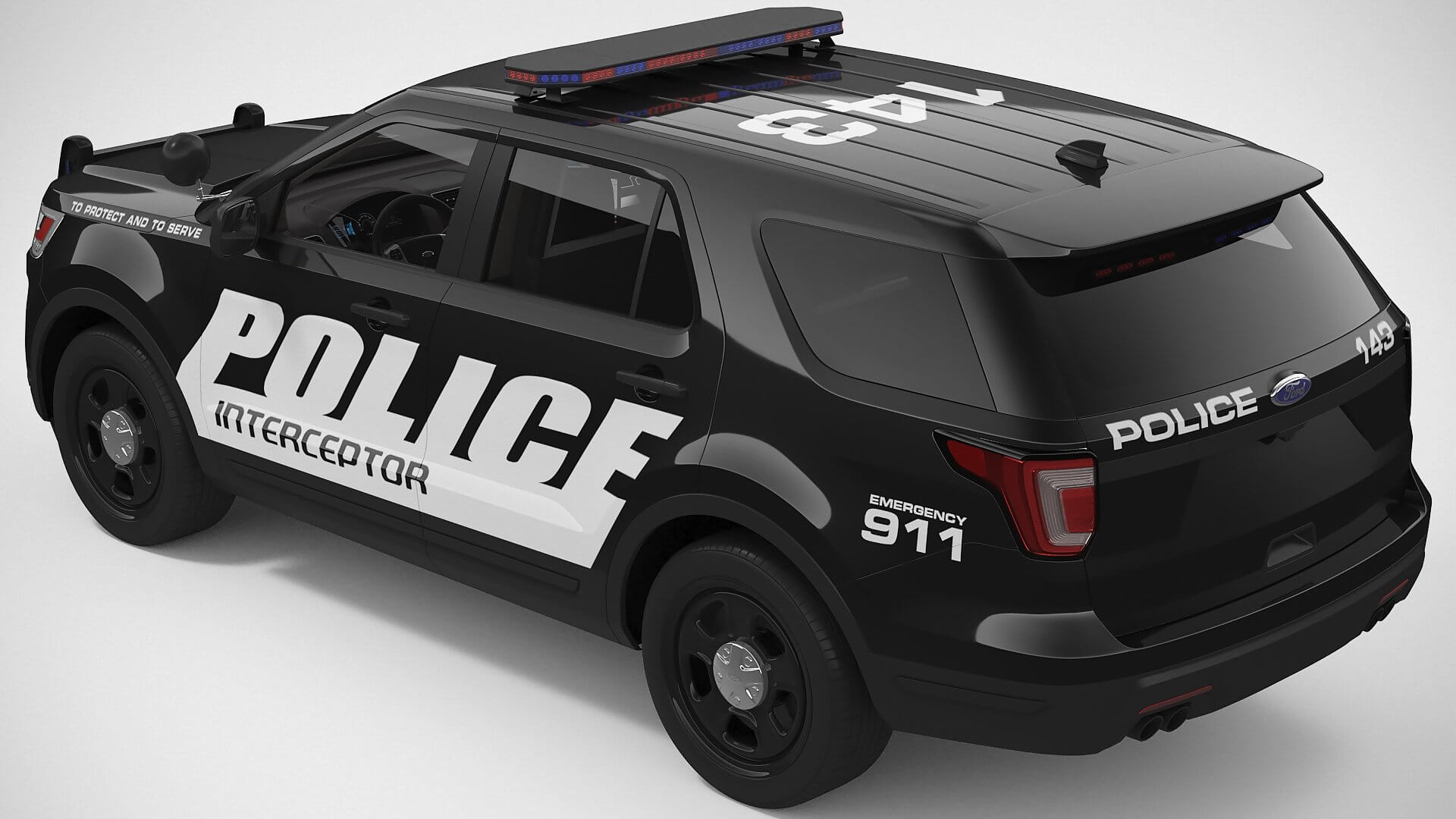 Ford Explorer 2019 Police - 3D Model by 3dacuvision