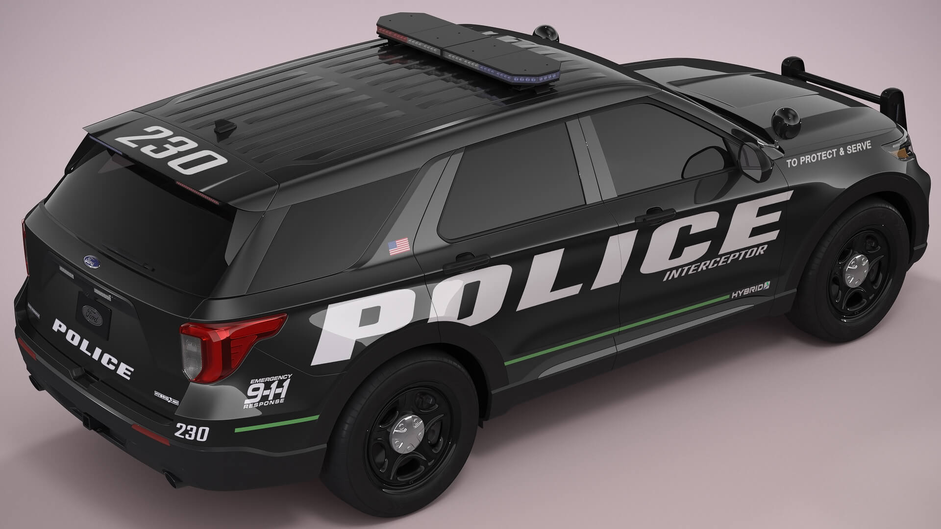 Ford Explorer 2023 Police - 3D Model by 3dacuvision
