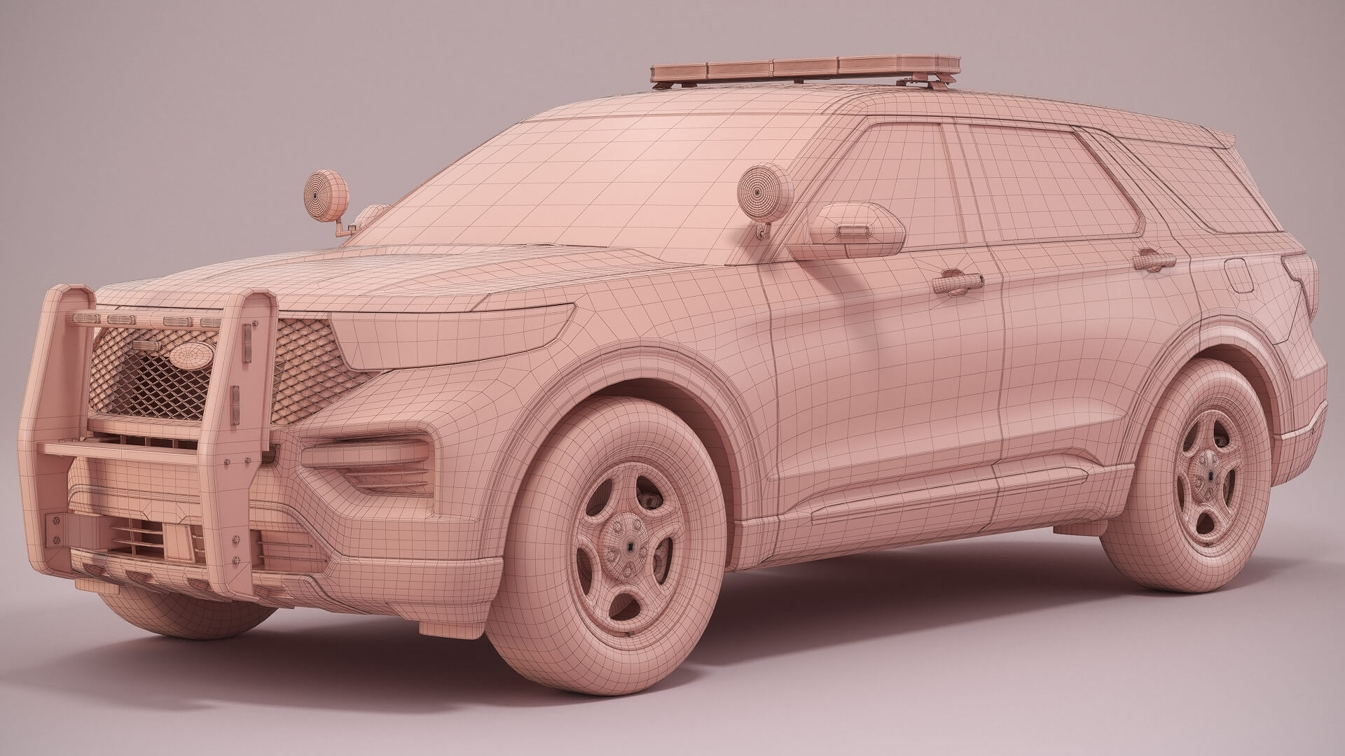 Ford Explorer 2023 Police - 3D Model by 3dacuvision