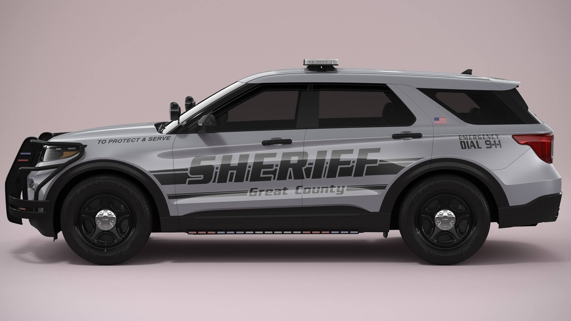 Ford Explorer 2023 Sheriff - 3D Model by 3dacuvision