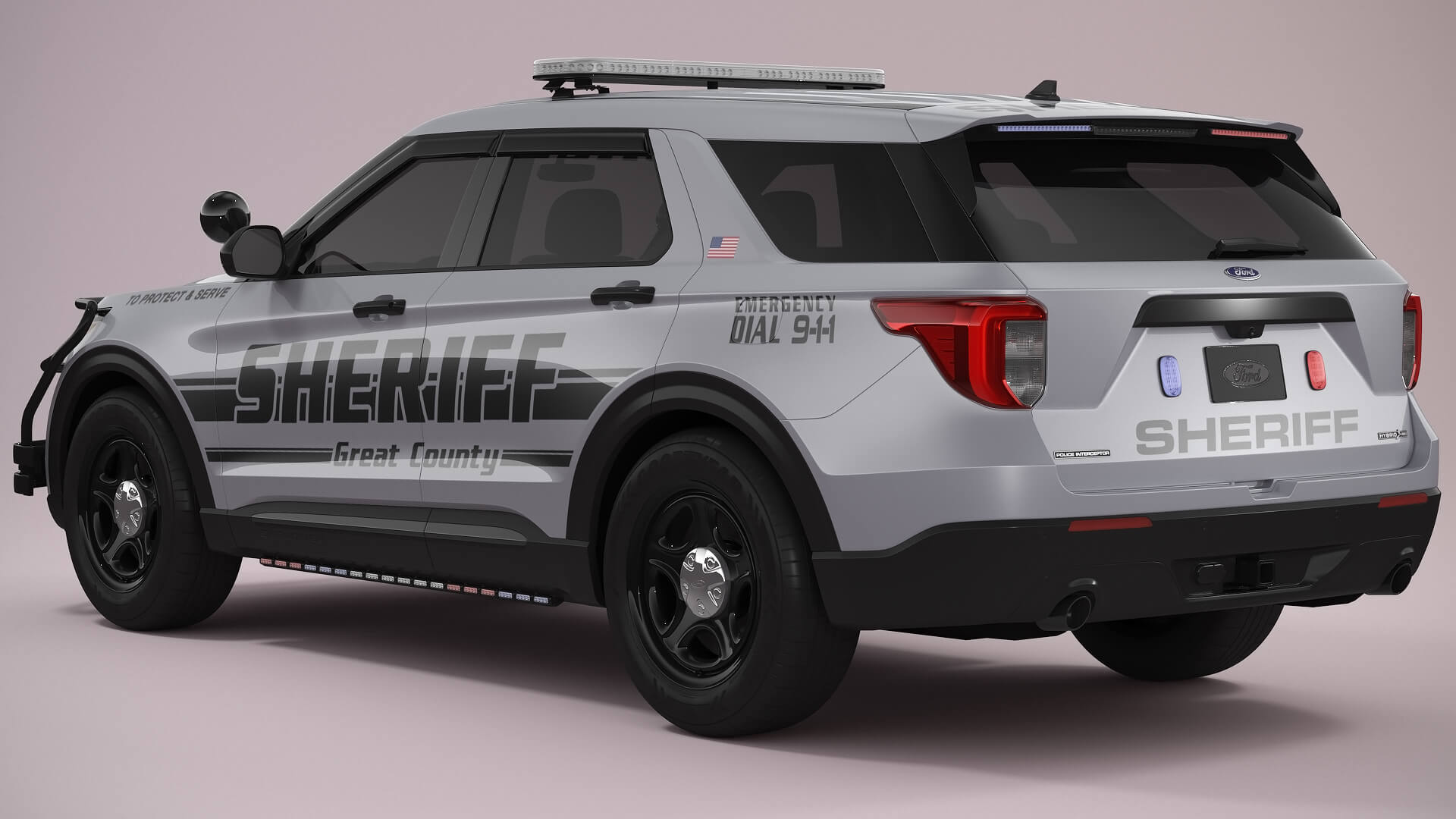 Ford Explorer 2023 Sheriff - 3D Model by 3dacuvision