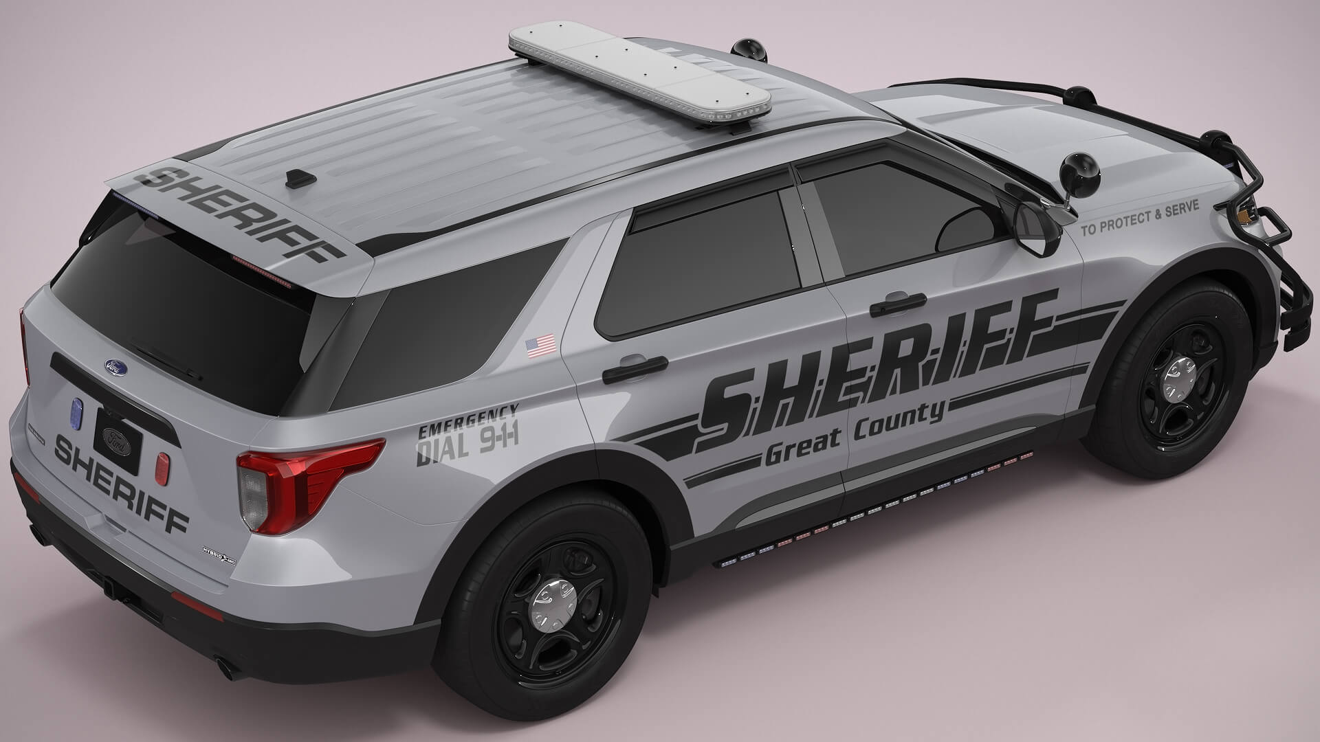 Ford Explorer 2023 Sheriff - 3D Model by 3dacuvision