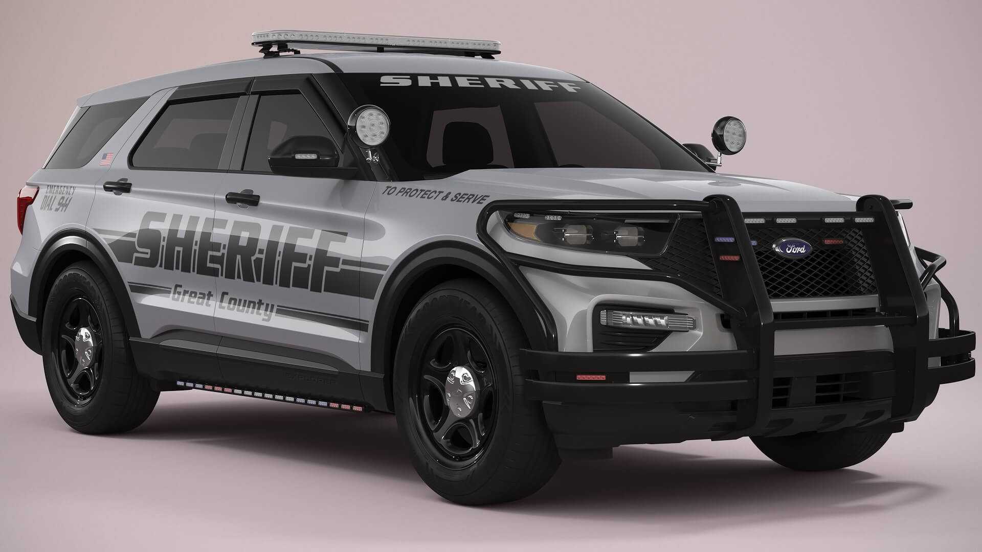 Ford Explorer 2023 Sheriff - 3D Model by 3dacuvision