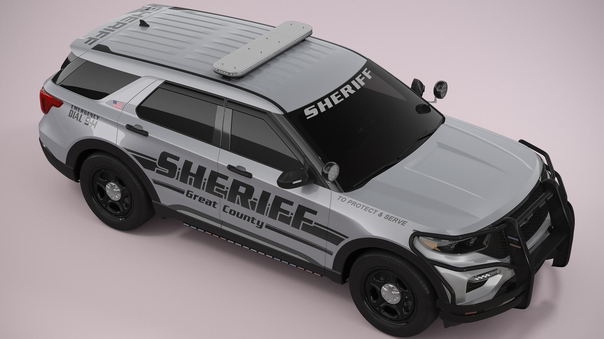Ford Explorer 2023 Sheriff - 3D Model by 3dacuvision