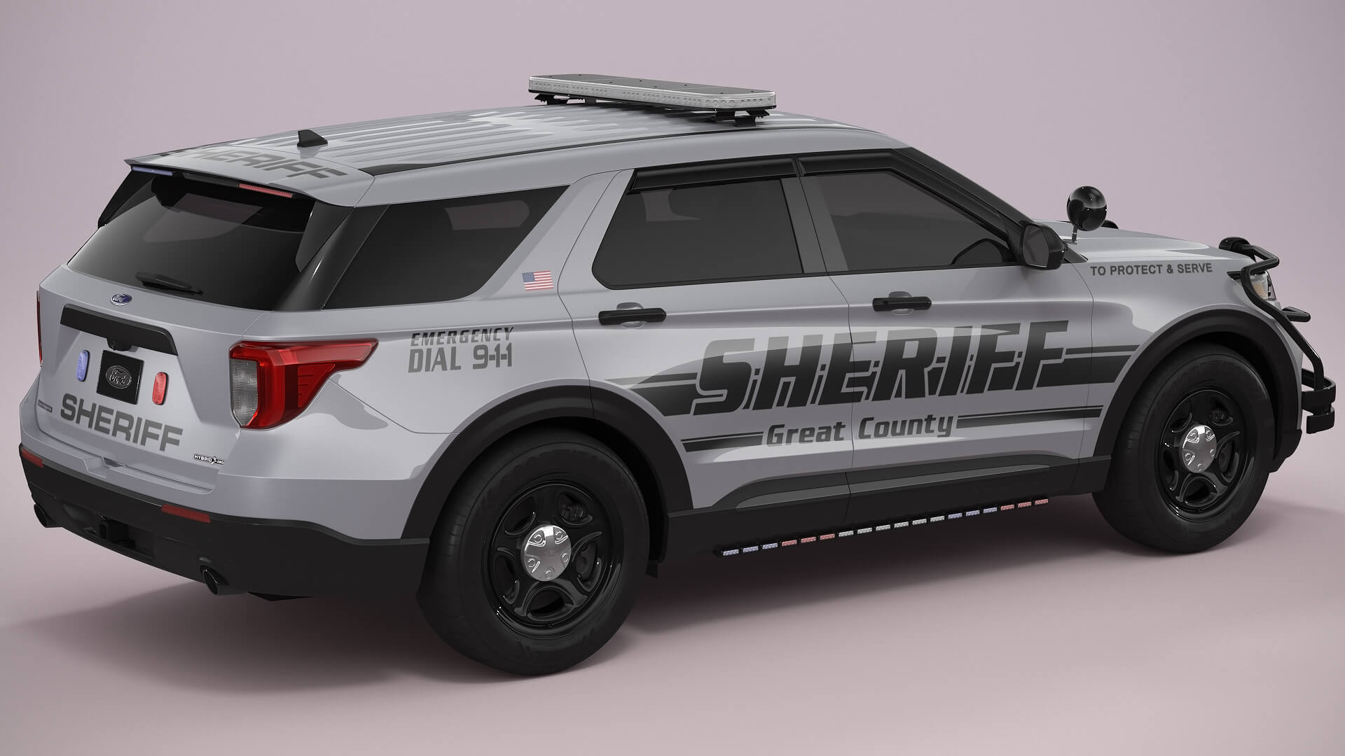 Ford Explorer 2023 Sheriff - 3D Model by 3dacuvision