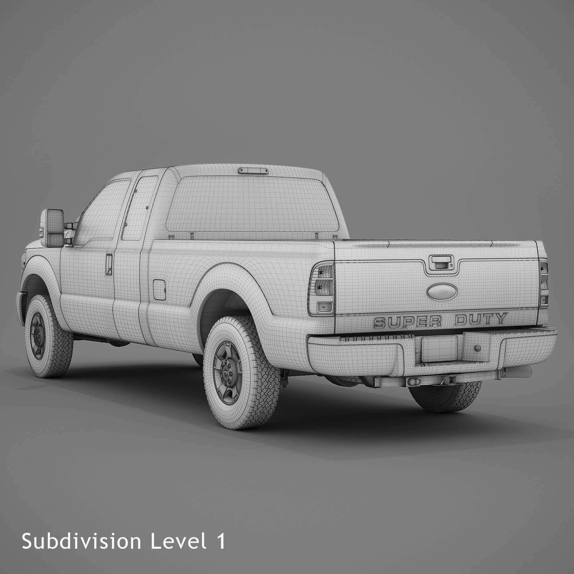 Ford Super Duty 2015 F250 XLT - 3D Model by 3dacuvision