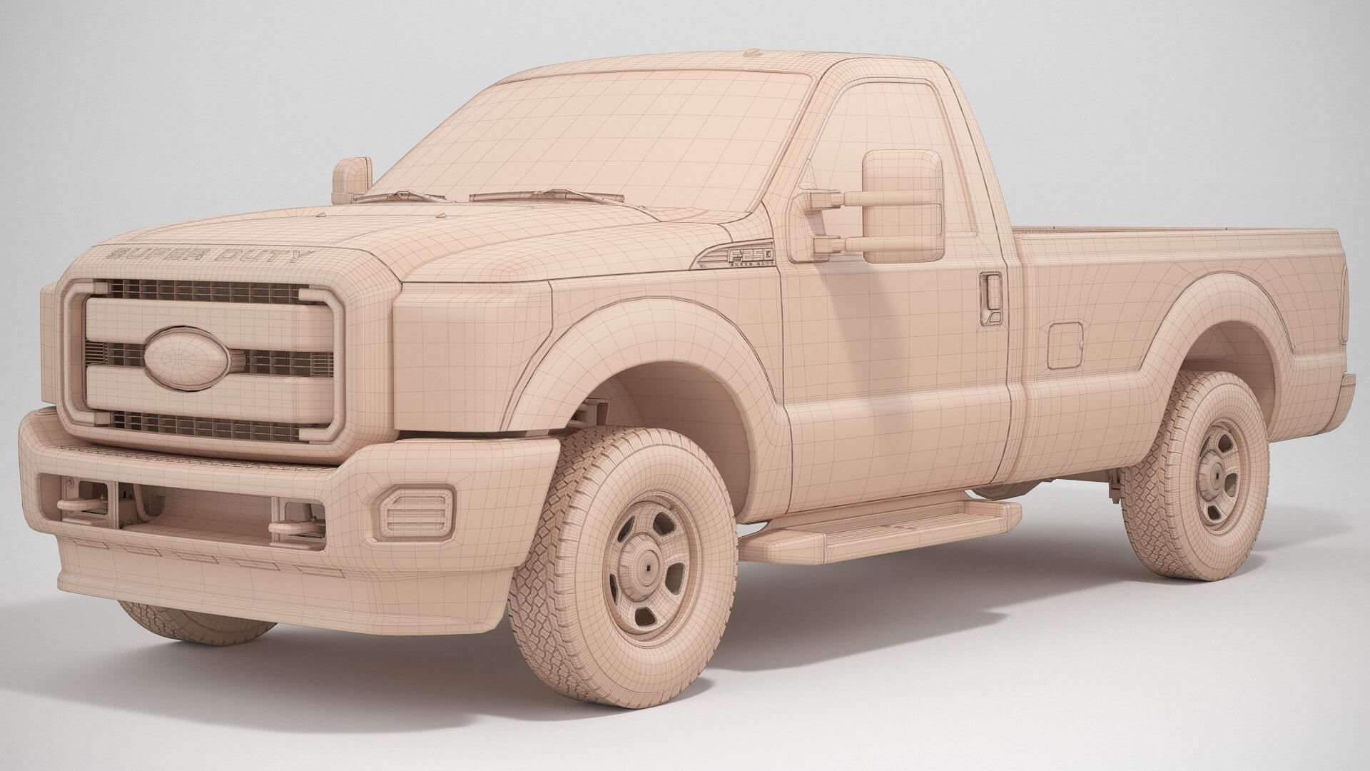Ford Super Duty 2016 F250 Regular Cab - 3D Model by 3dacuvision