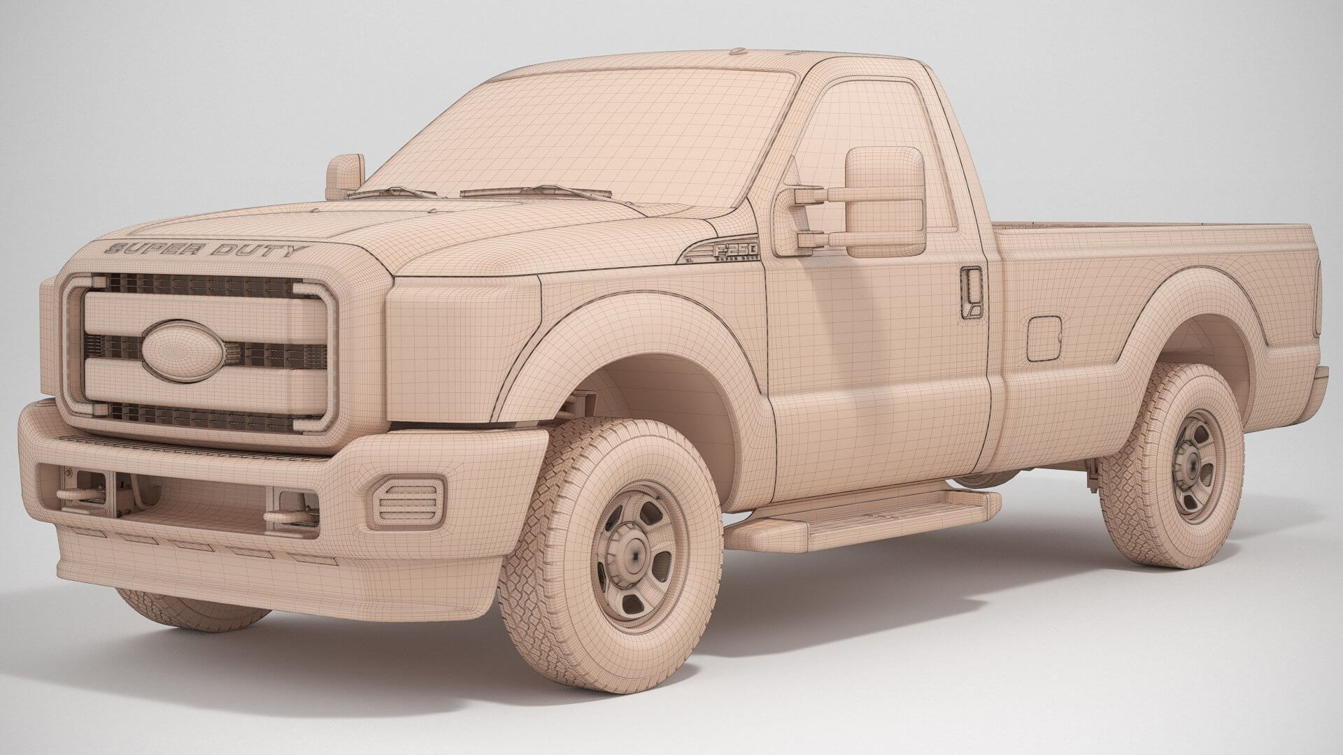 Ford Super Duty 2016 F250 Regular Cab - 3D Model by 3dacuvision