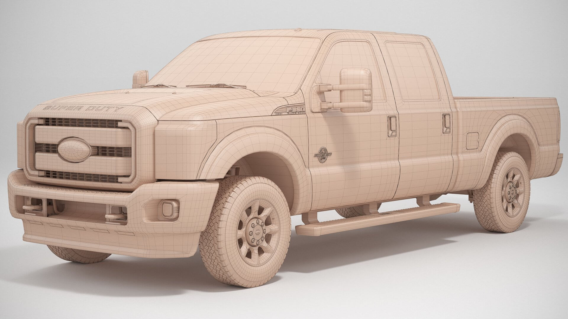 Ford Super Duty 2016 F350 Crew Cab - 3D Model by 3dacuvision