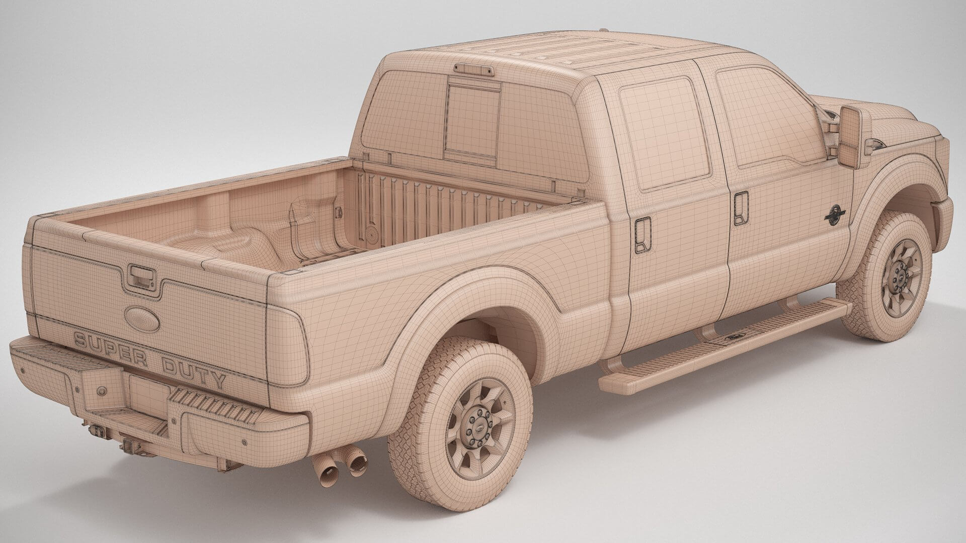 Ford Super Duty 2016 F350 Crew Cab - 3D Model by 3dacuvision