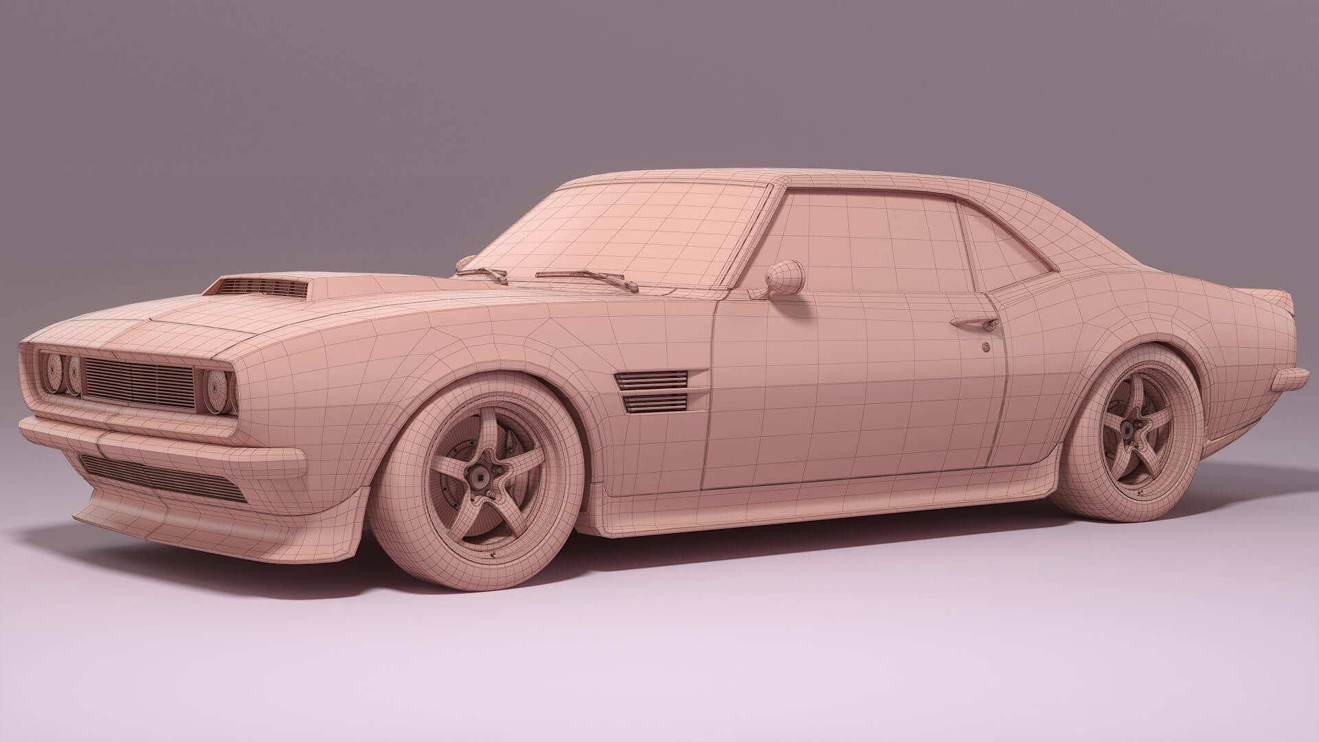 Generic Muscle Car - 3D Model by 3dacuvision