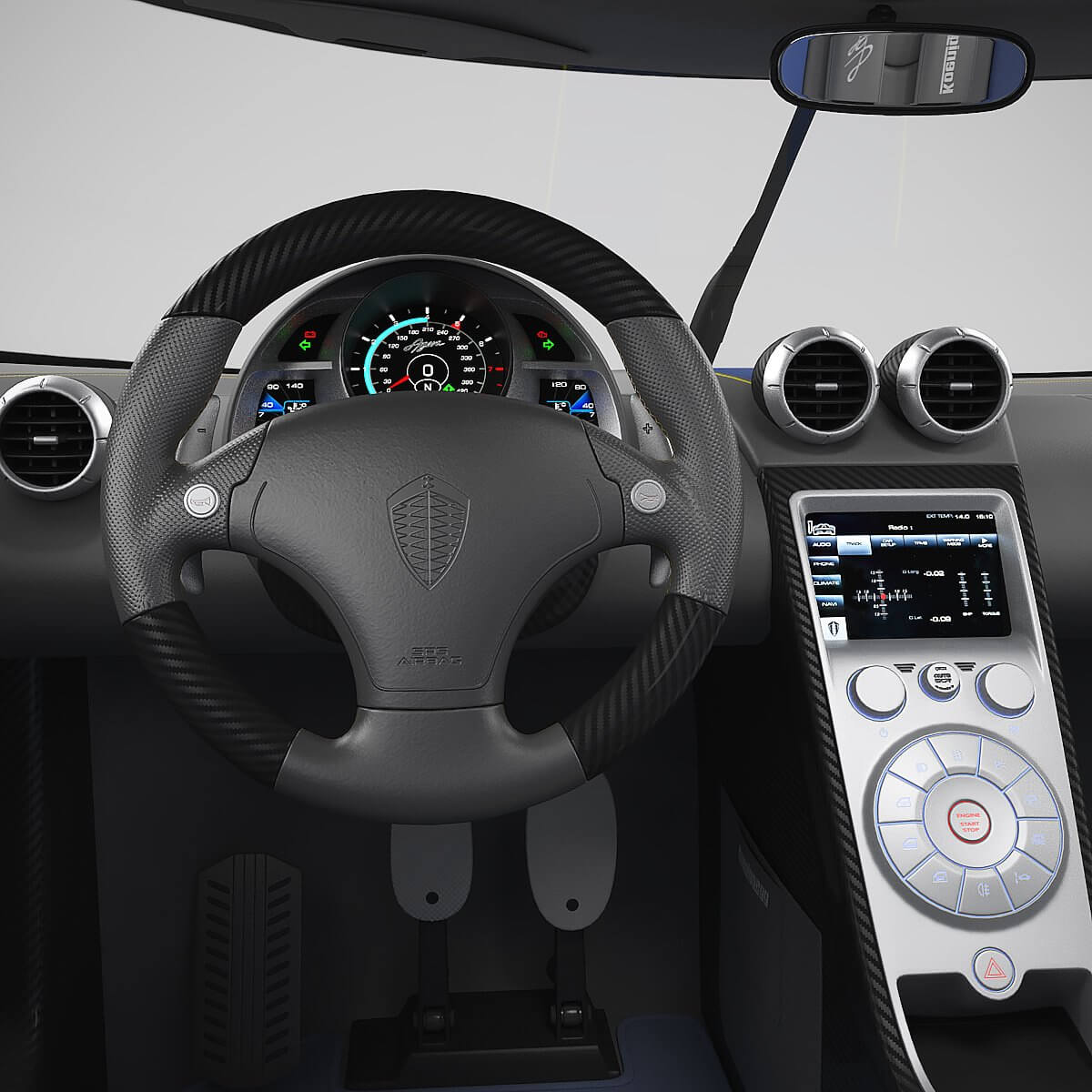 Koenigsegg Agera - HD Interior 3D Model by 3dacuvision