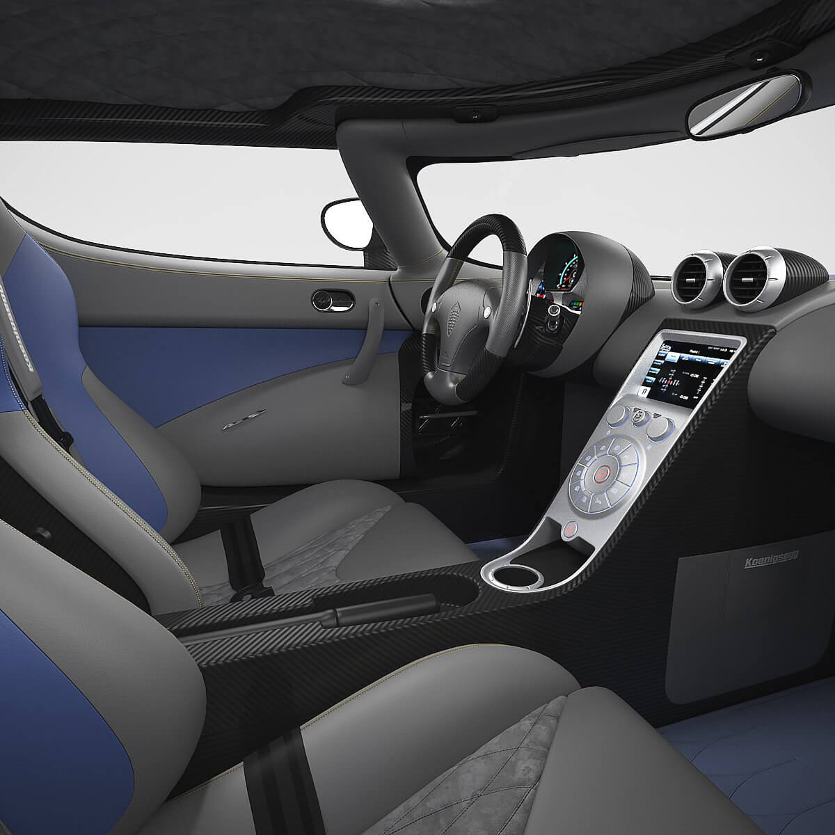 Koenigsegg Agera - HD Interior 3D Model by 3dacuvision