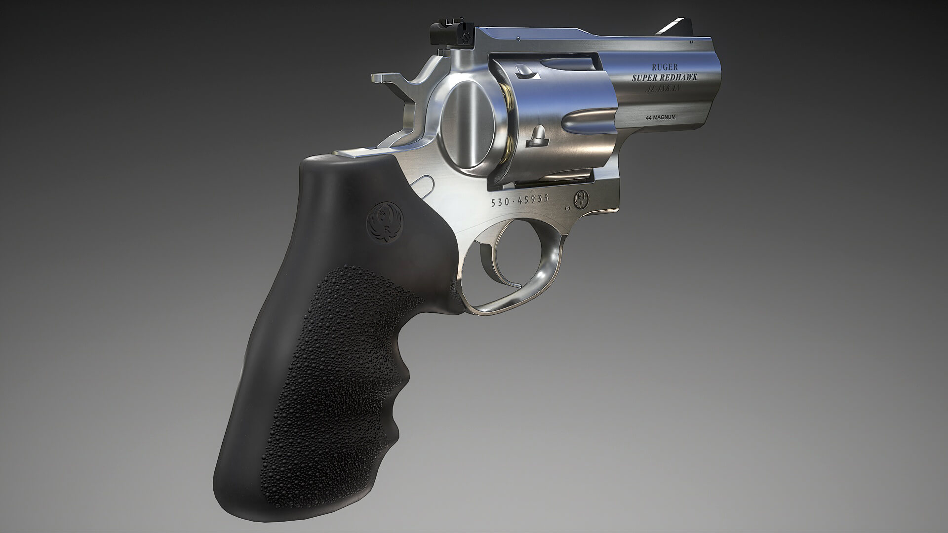 Ruger Super Redhawke Alaskan - 3D Model by 3dacuvision
