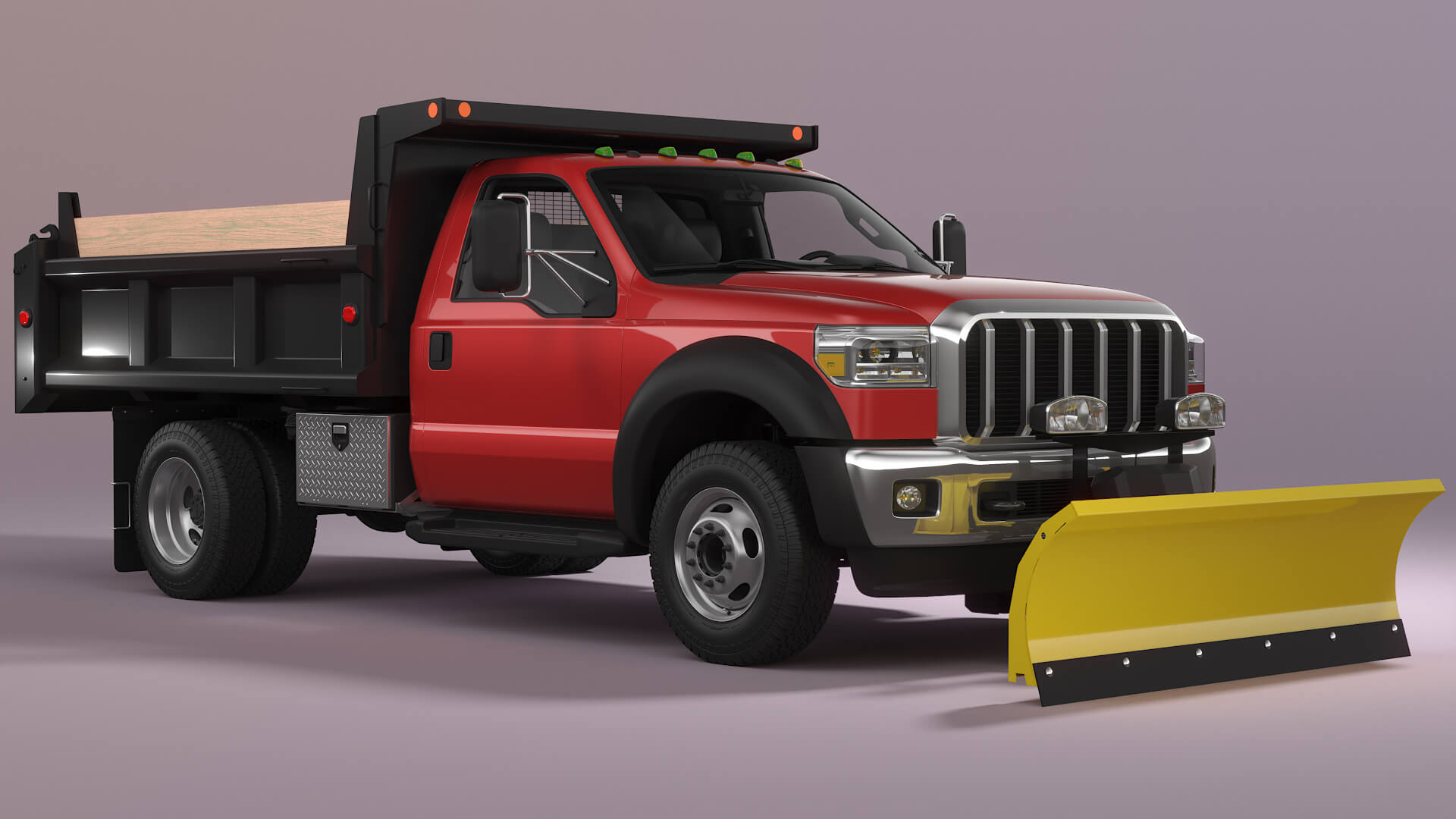 Snow Plow Truck - 3D Model by 3dacuvision