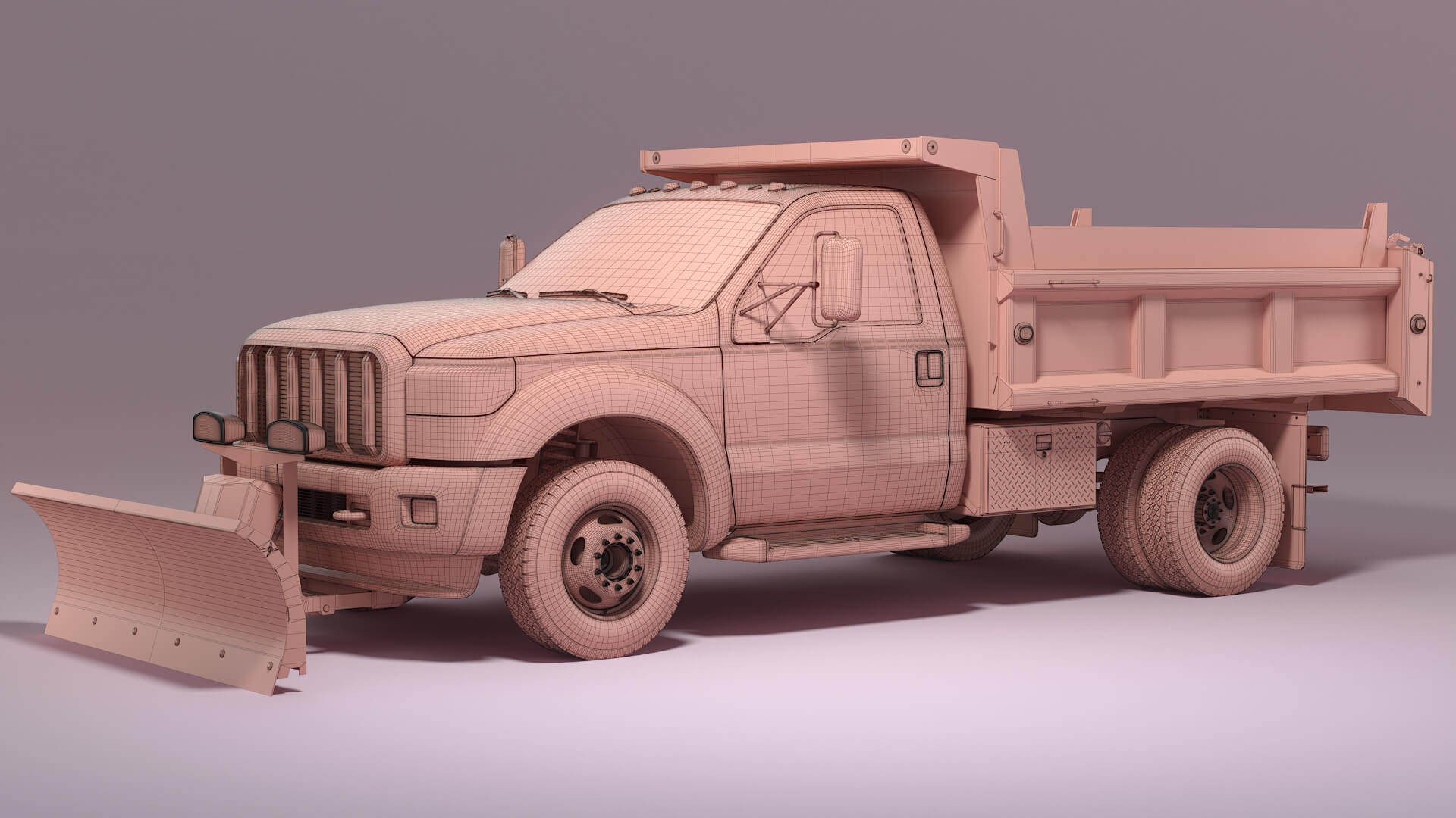 Snow Plow Truck - 3D Model by 3dacuvision