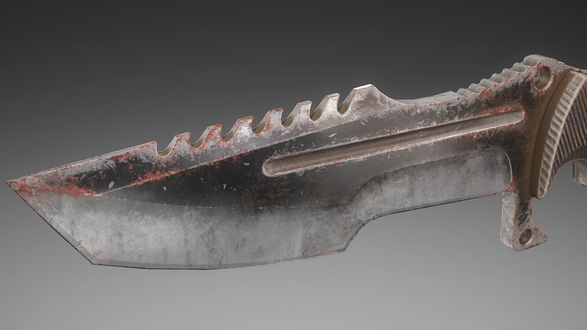 Tactical Combat Knife V2 - 3D Model by 3dacuvision