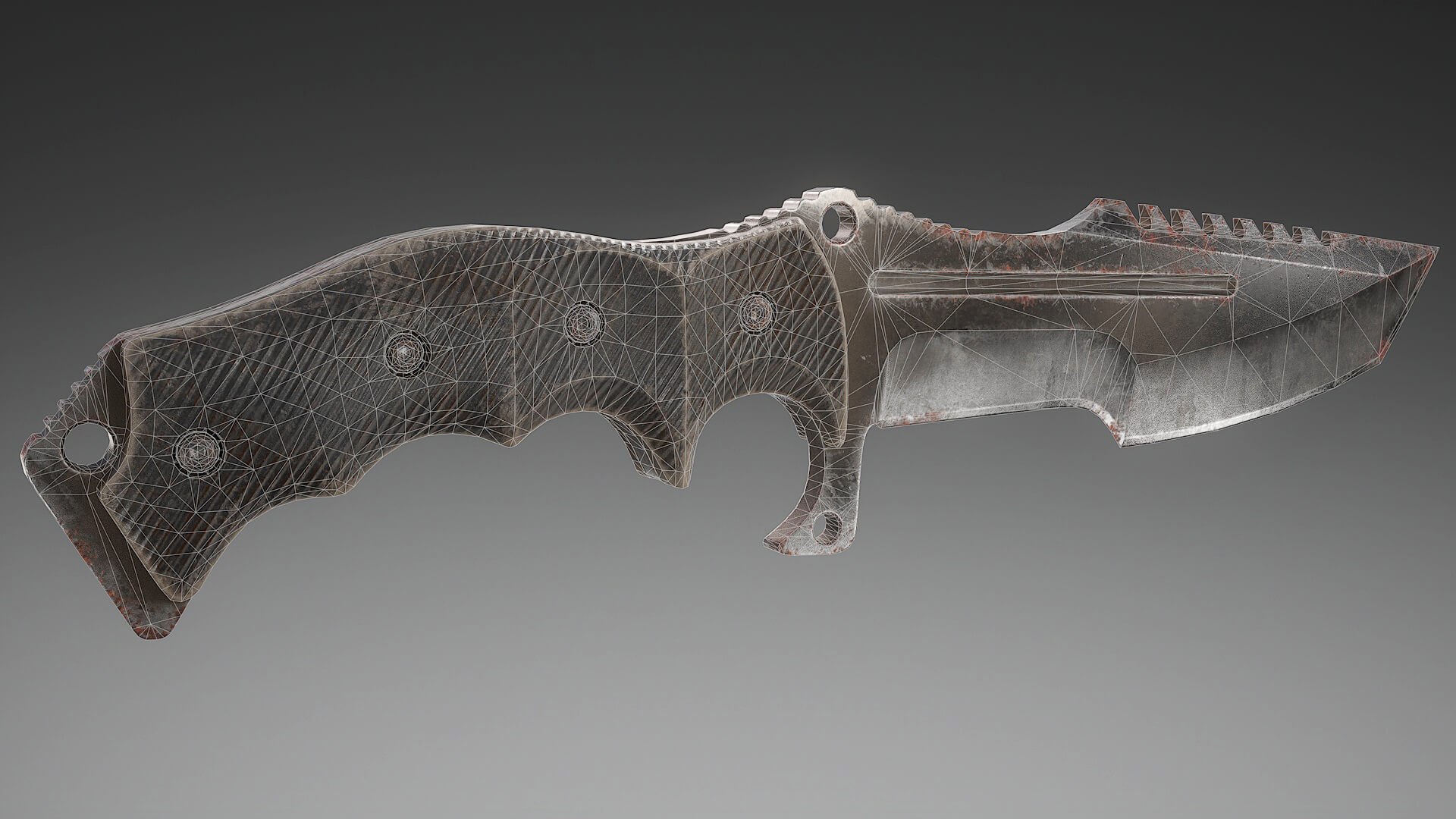 Tactical Combat Knife V2 - 3D Model by 3dacuvision