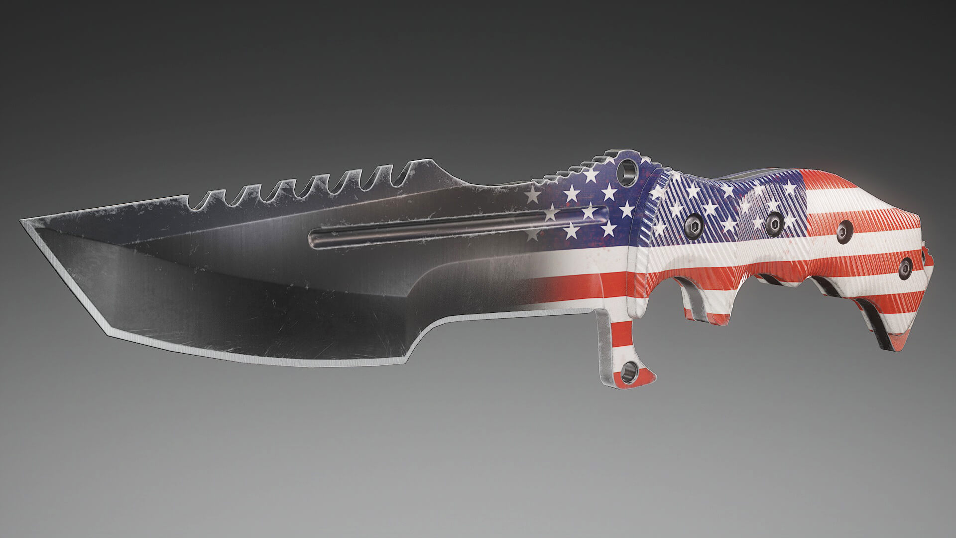 Tactical Combat Knife V3 - 3D Model by 3dacuvision
