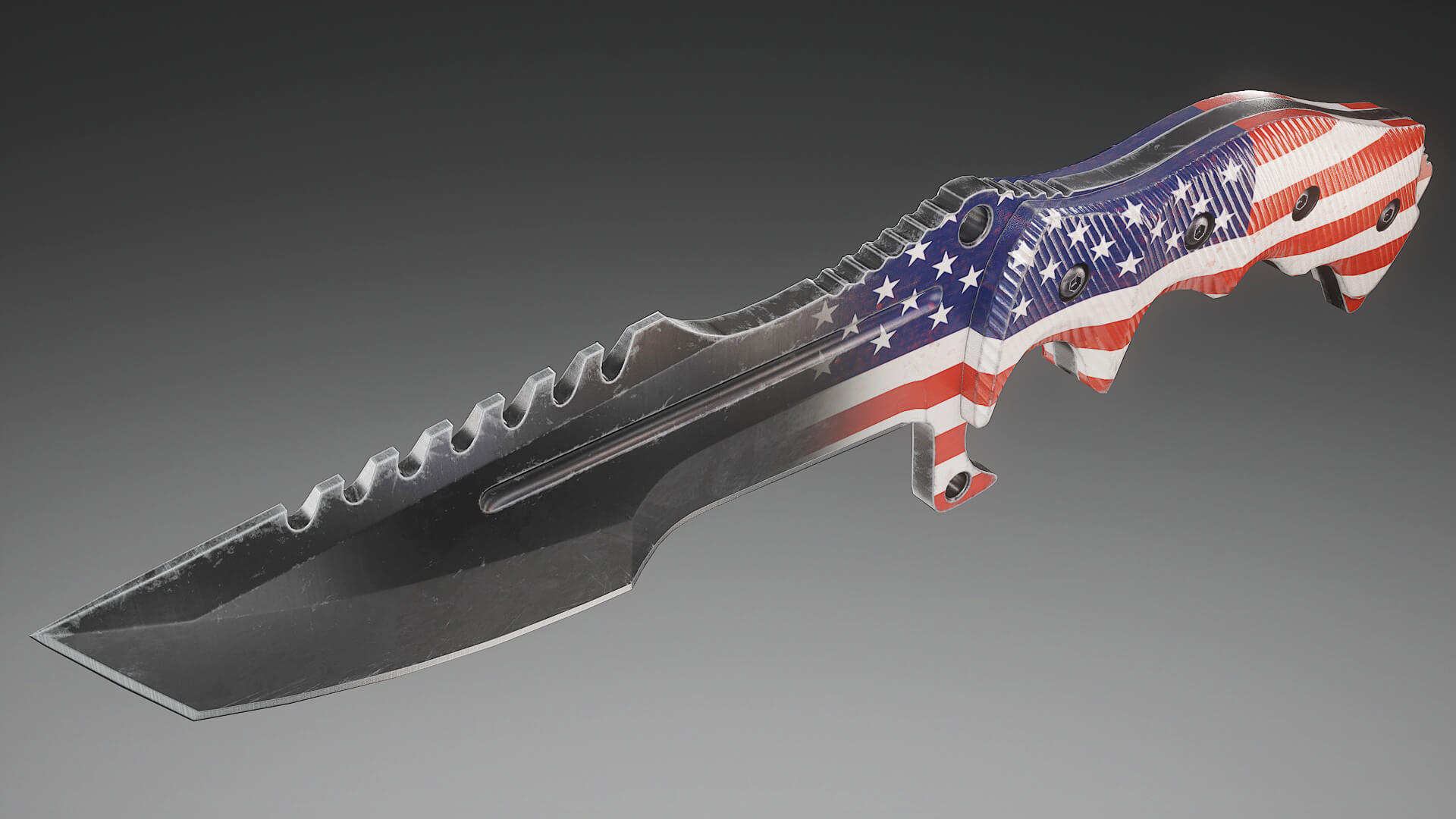 Tactical Combat Knife V3 - 3D Model by 3dacuvision
