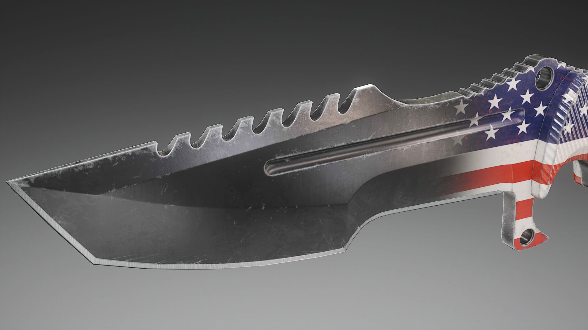 Tactical Combat Knife V3 - 3D Model by 3dacuvision