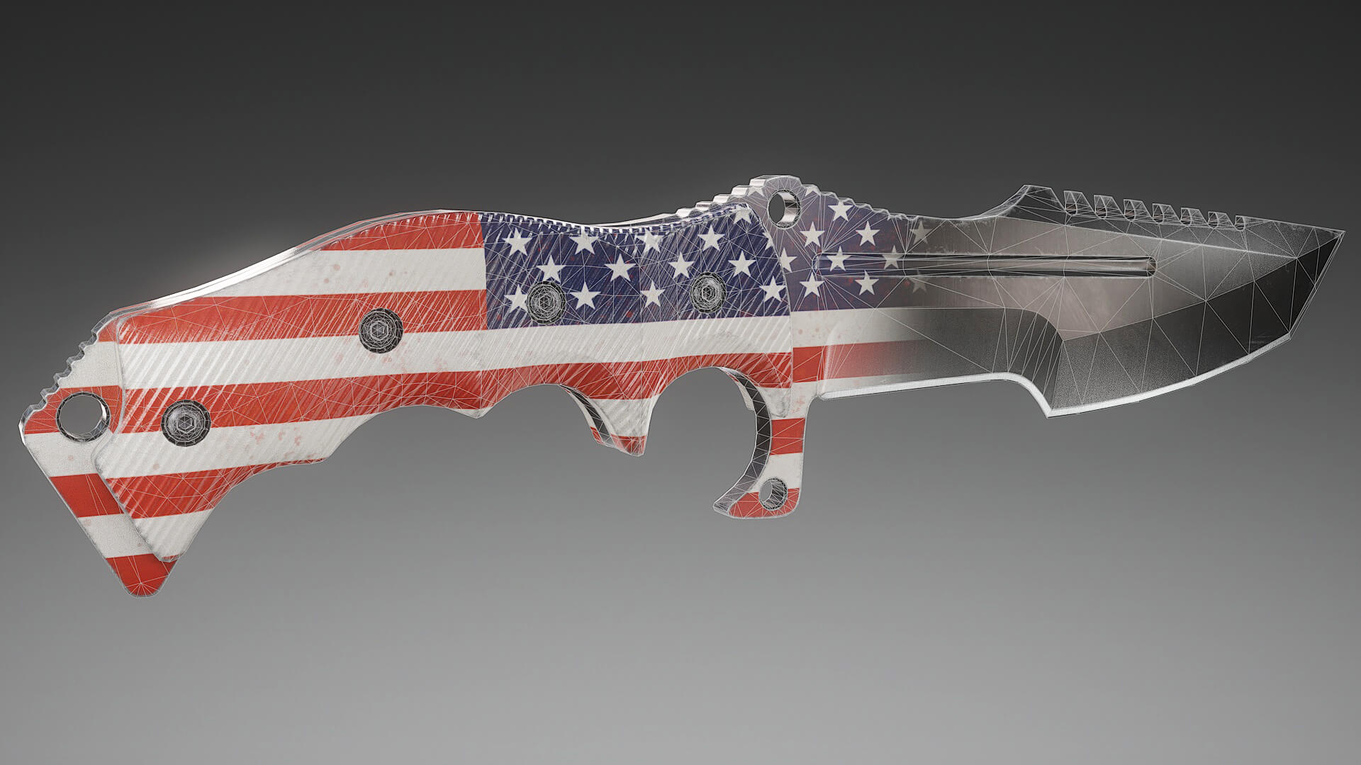 Tactical Combat Knife V3 - 3D Model by 3dacuvision