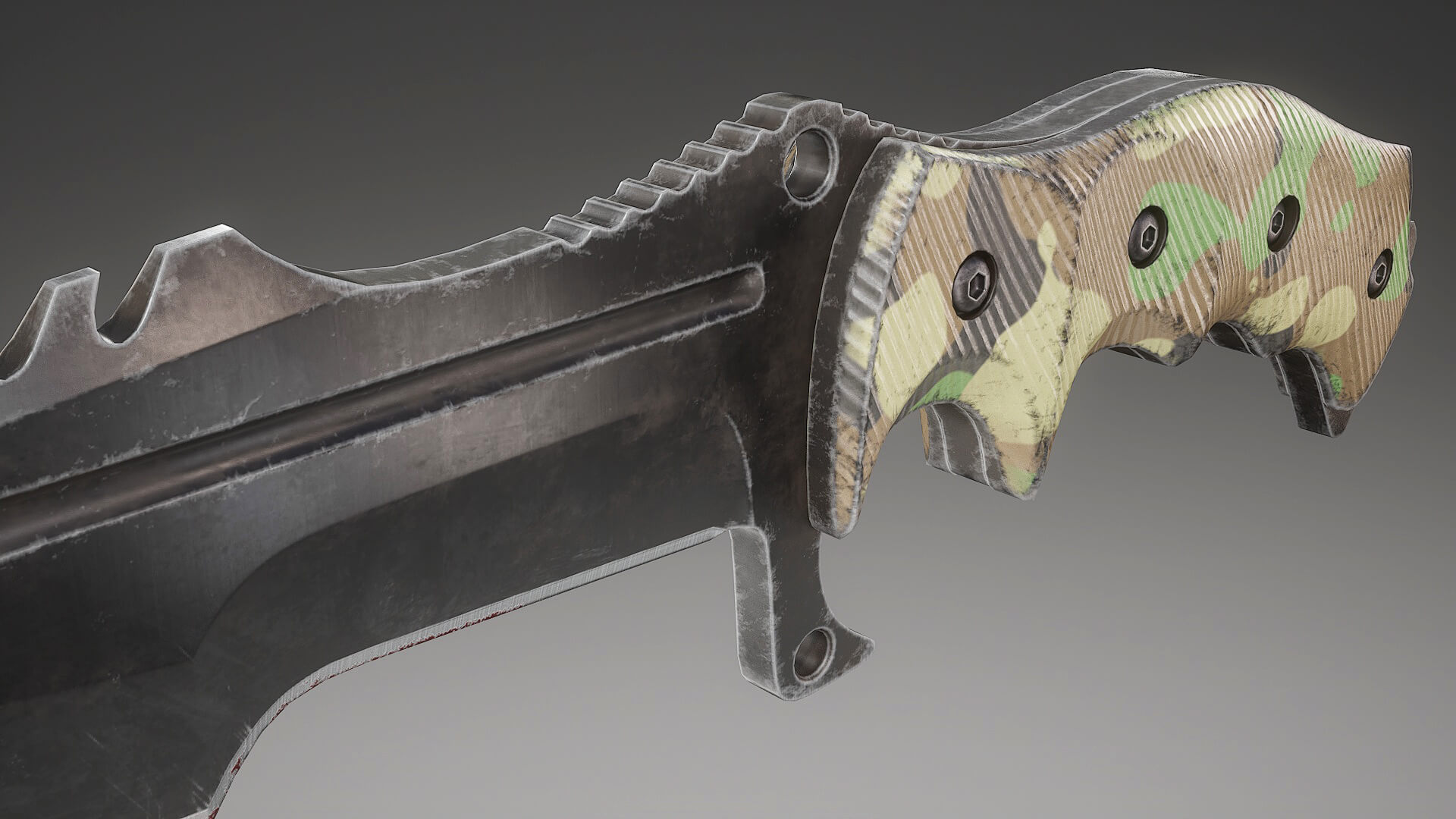 Tactical Combat Knife V4 - 3D Model by 3dacuvision