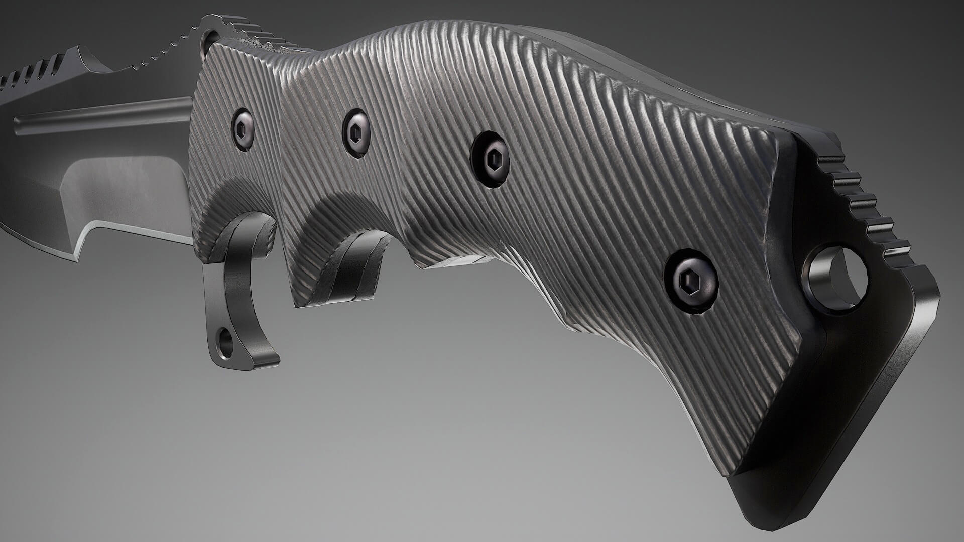 Tactical Combat Knife - 3D Model by 3dacuvision