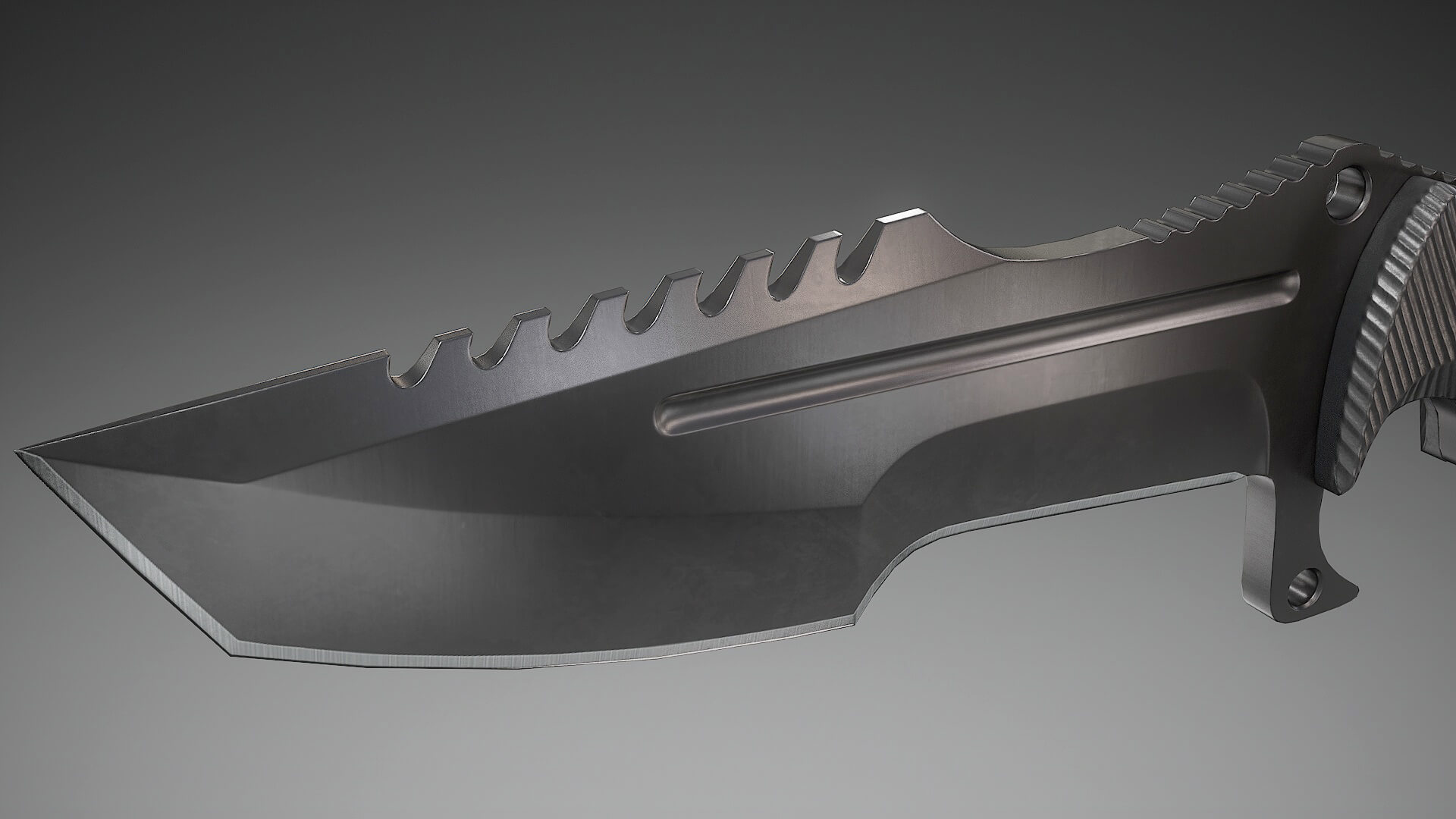 Tactical Combat Knife - 3D Model by 3dacuvision