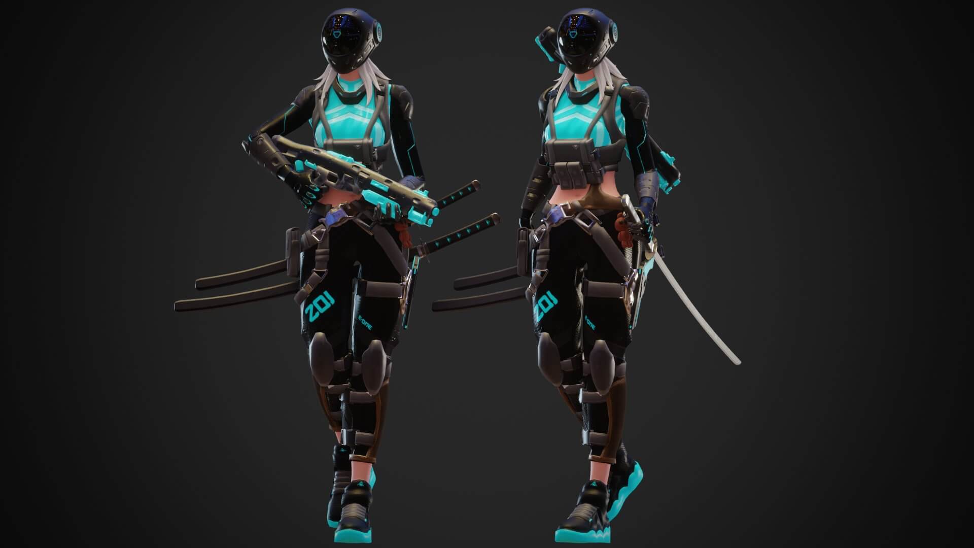 Cyberpunk Zoi Robot - 3D Model by 3dbowl