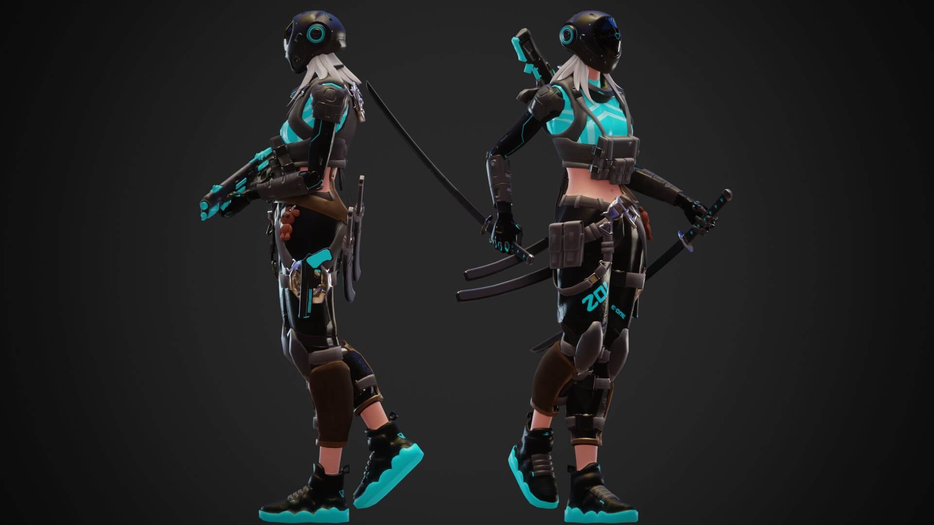 Cyberpunk Zoi Robot - 3D Model by 3dbowl