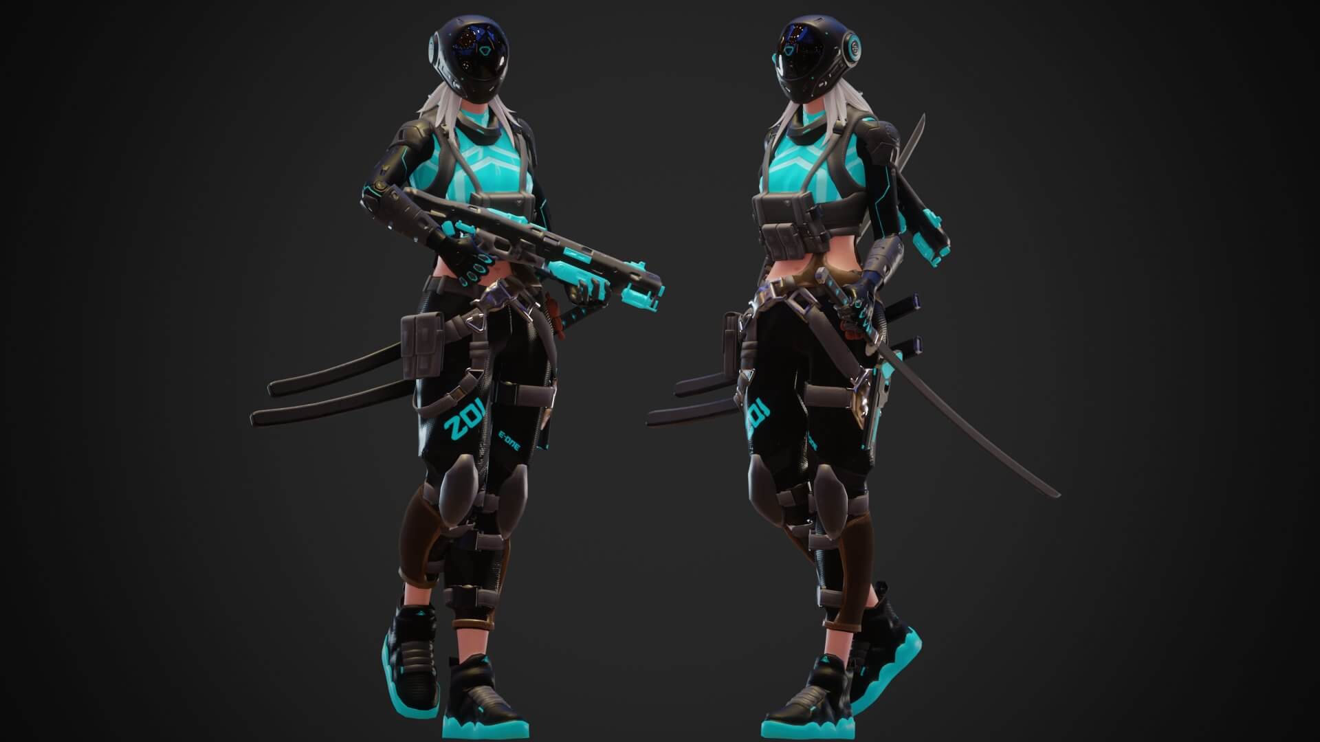 Cyberpunk Zoi Robot - 3D Model by 3dbowl