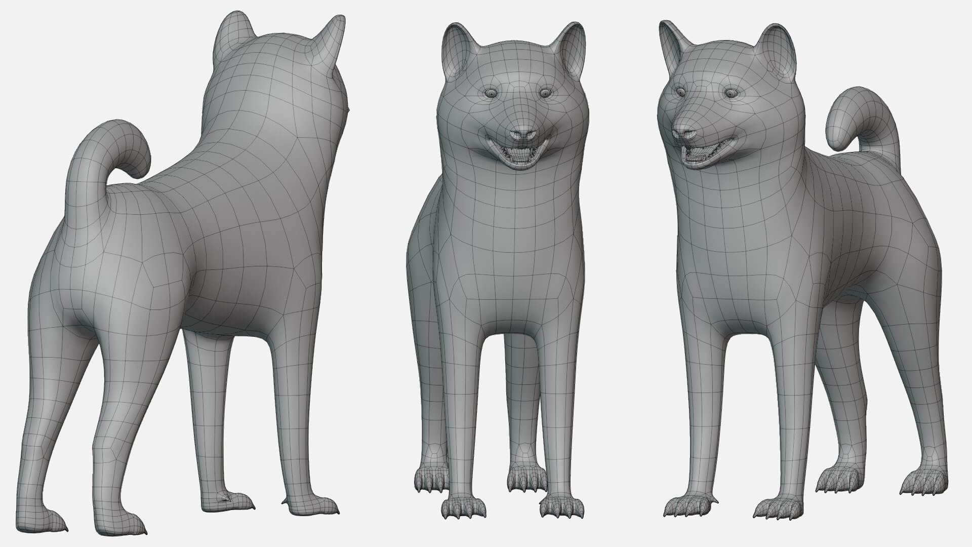 Shiba Inu Dog - 3D Model by 3dbowl