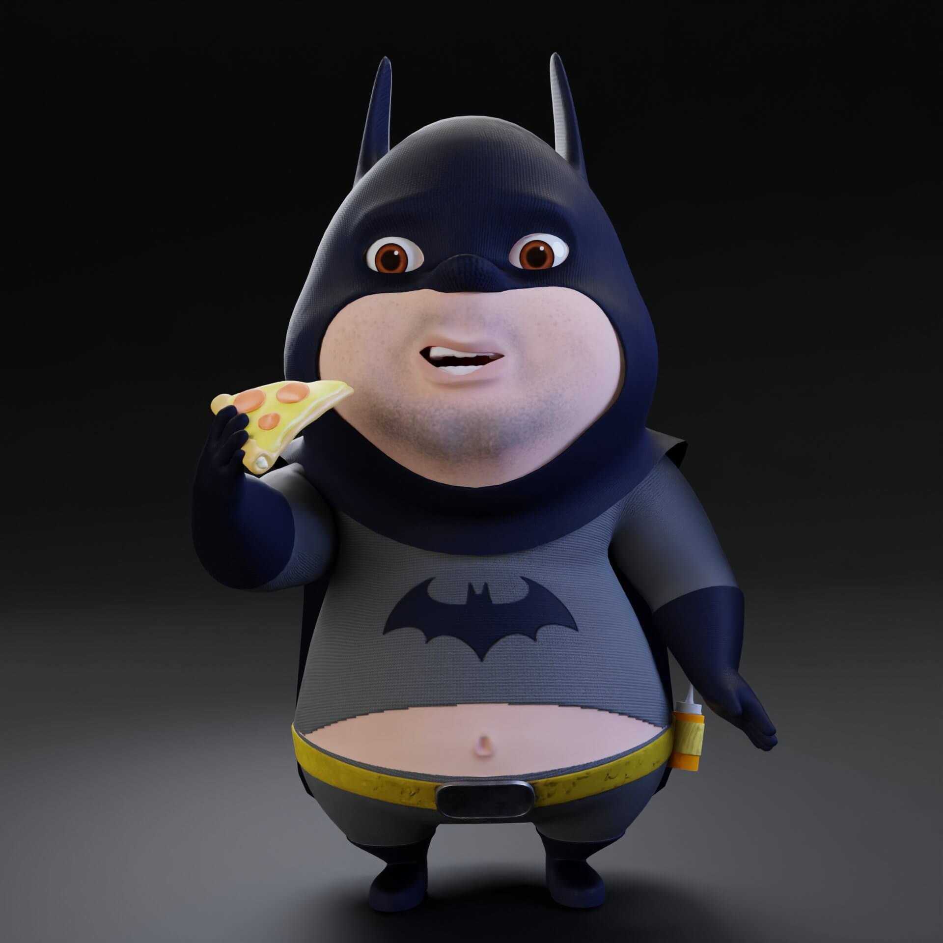 Fat Batman 3D Model by 3dbowl