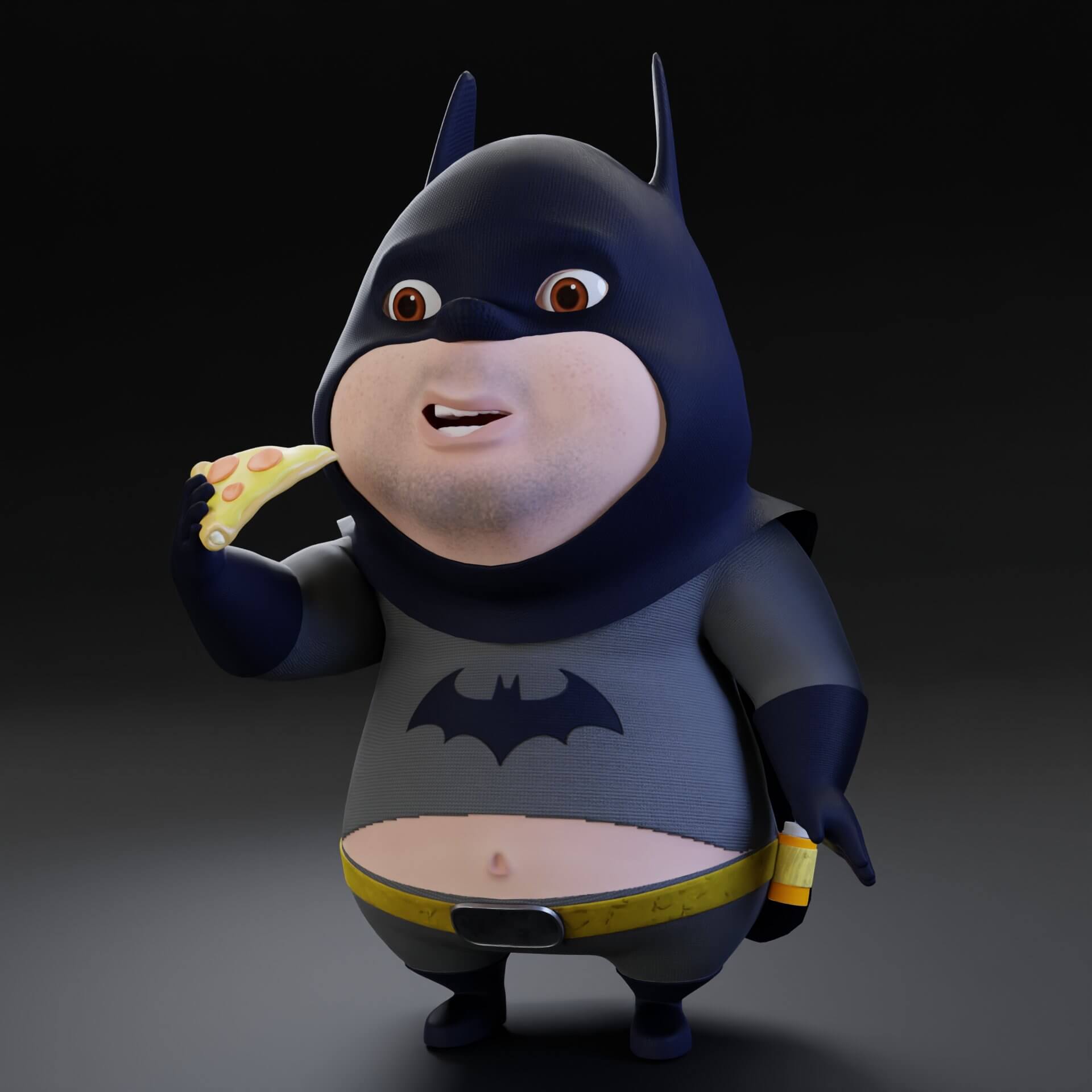 Fat Batman 3D Model by 3dbowl