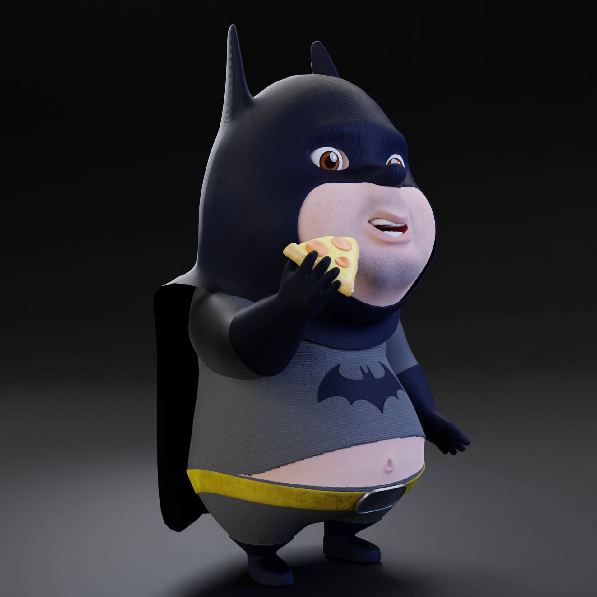 Fat Batman 3D Model by 3dbowl