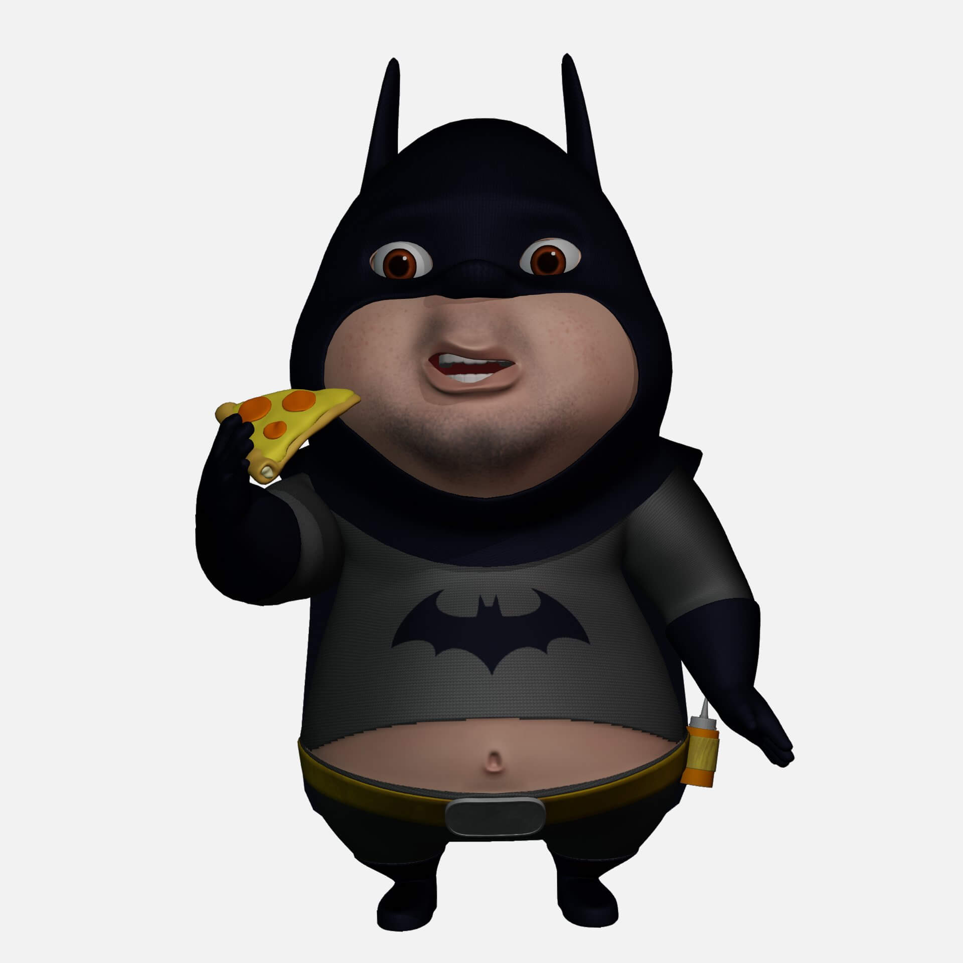 Fat Batman 3D Model by 3dbowl