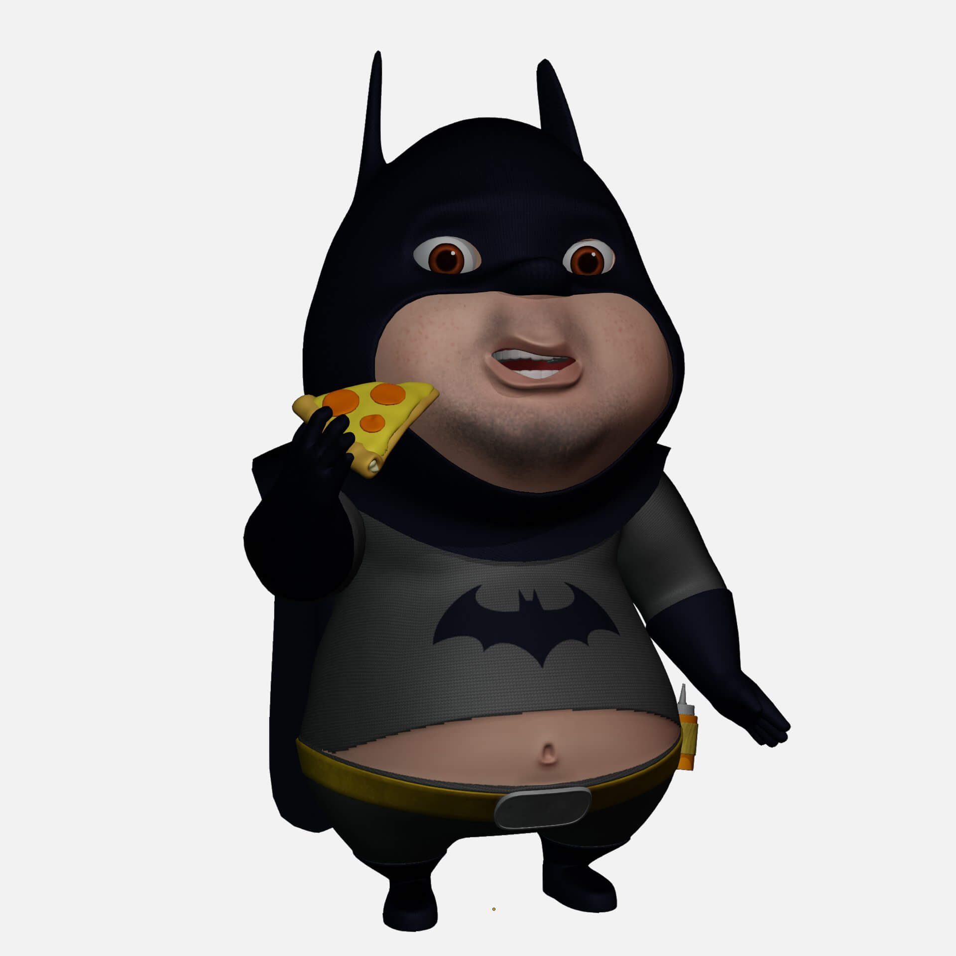 Fat Batman 3D Model by 3dbowl