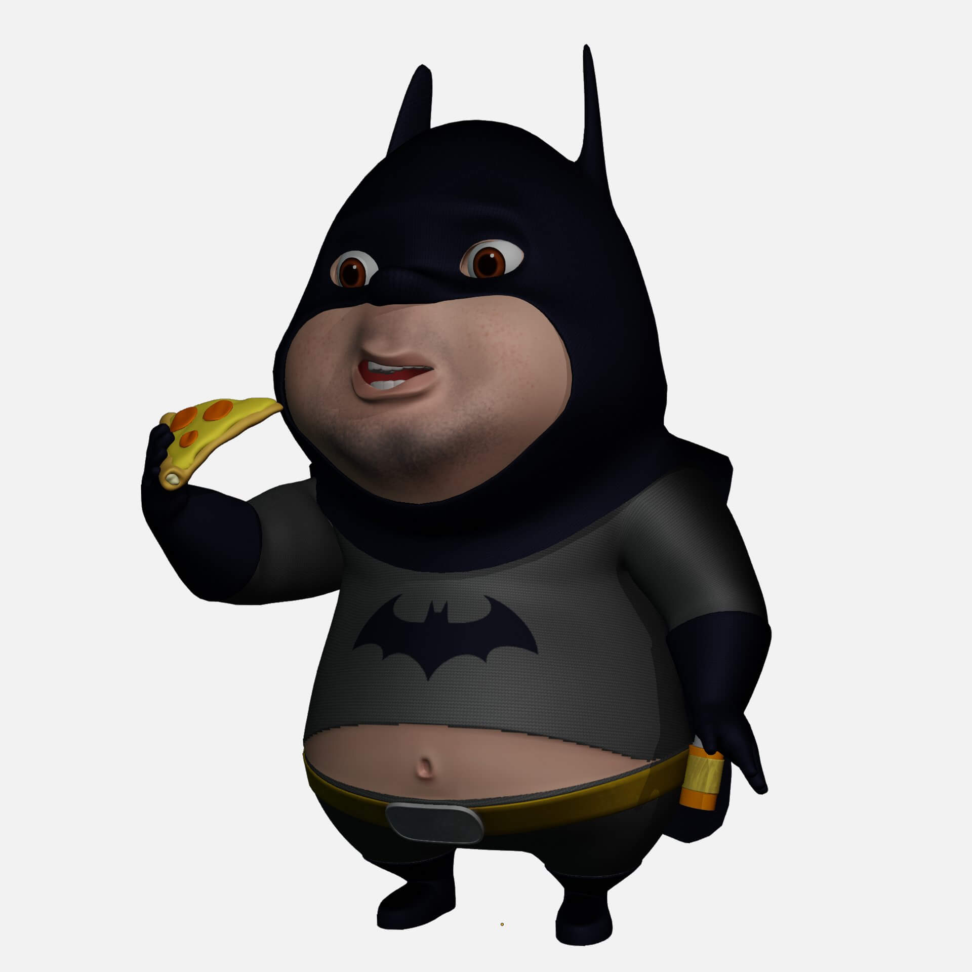 Fat Batman 3D Model by 3dbowl