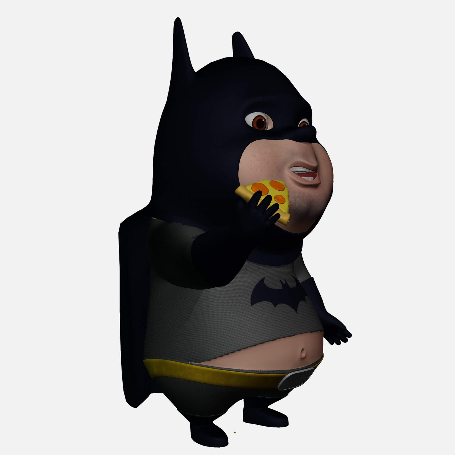Fat Batman 3D Model by 3dbowl