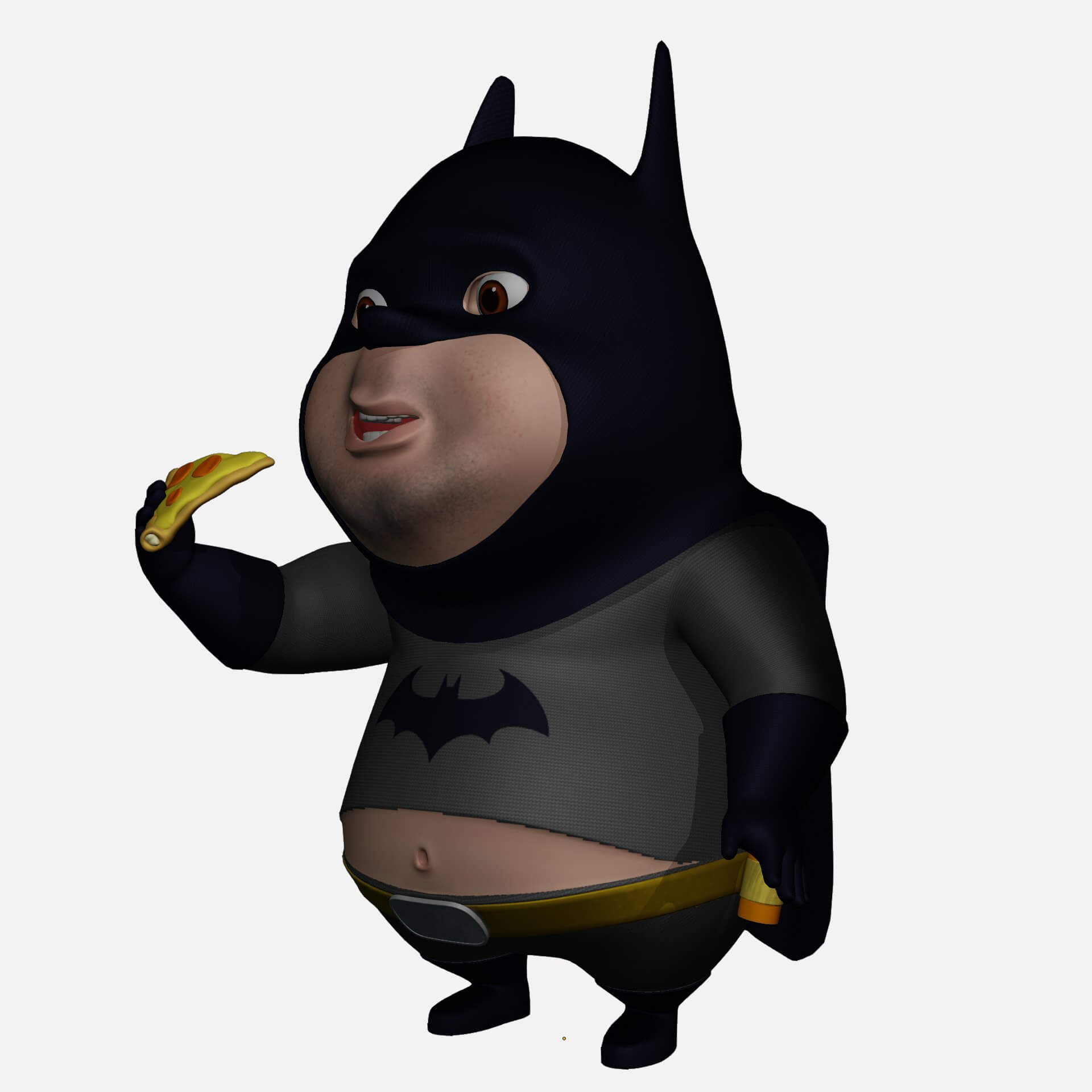 Fat Batman 3D Model by 3dbowl