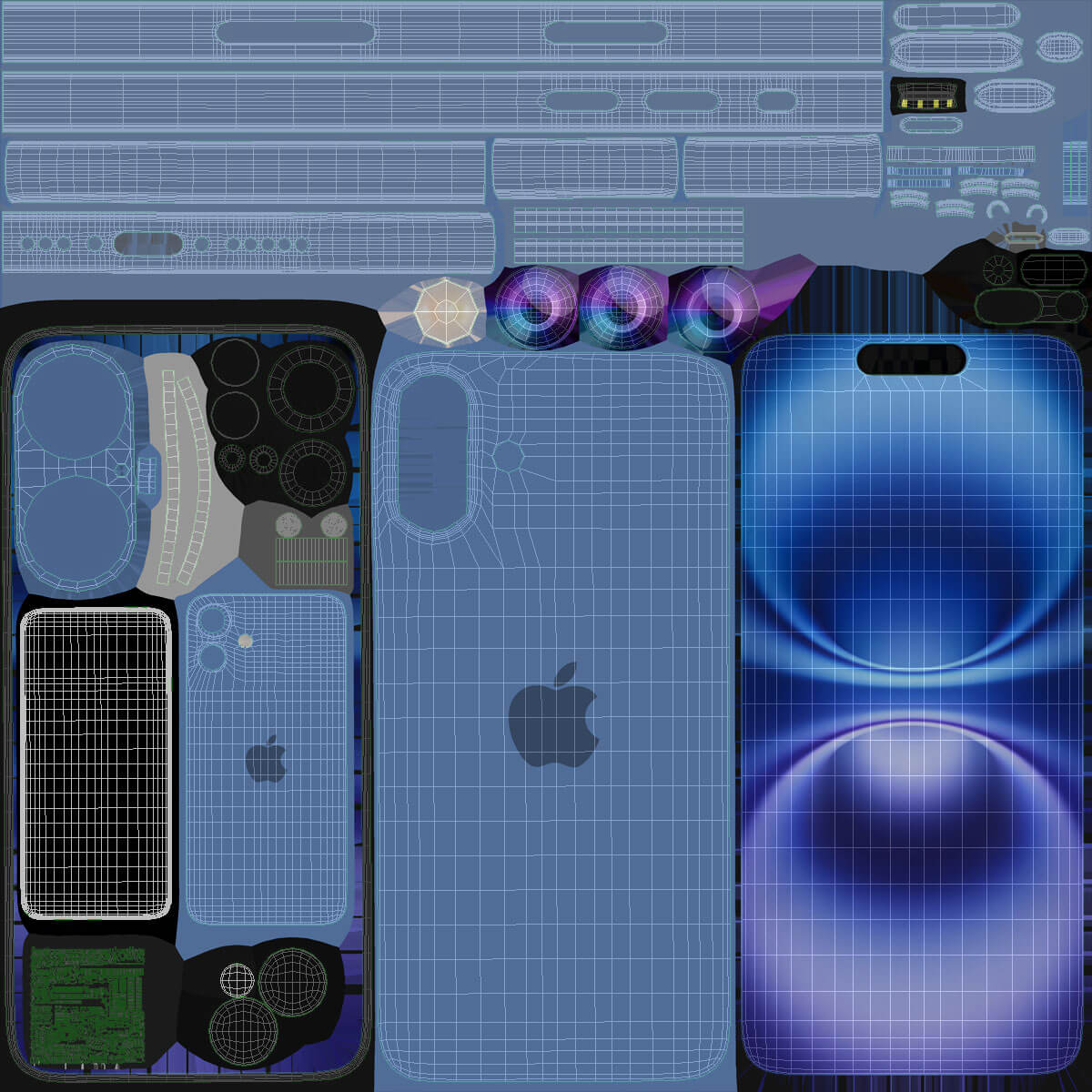 Apple iPhone 16 and Plus and Pro and Pro Max - 3D Model by 3dcharity