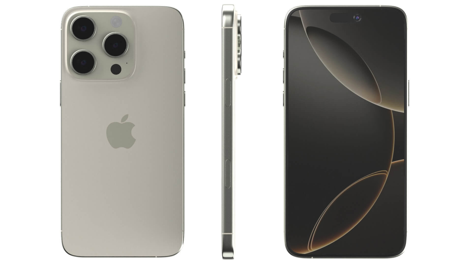 Apple iPhone 16 Pro Natural Titanium - 3D Model by 3dcharity