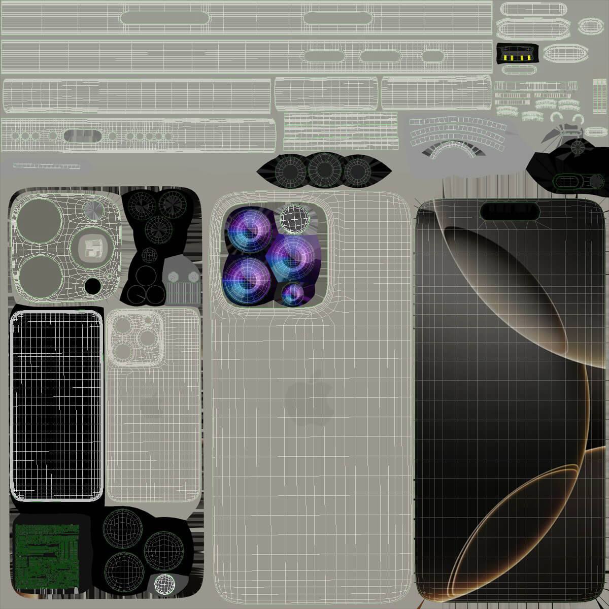 Apple iPhone 16 Pro Natural Titanium - 3D Model by 3dcharity