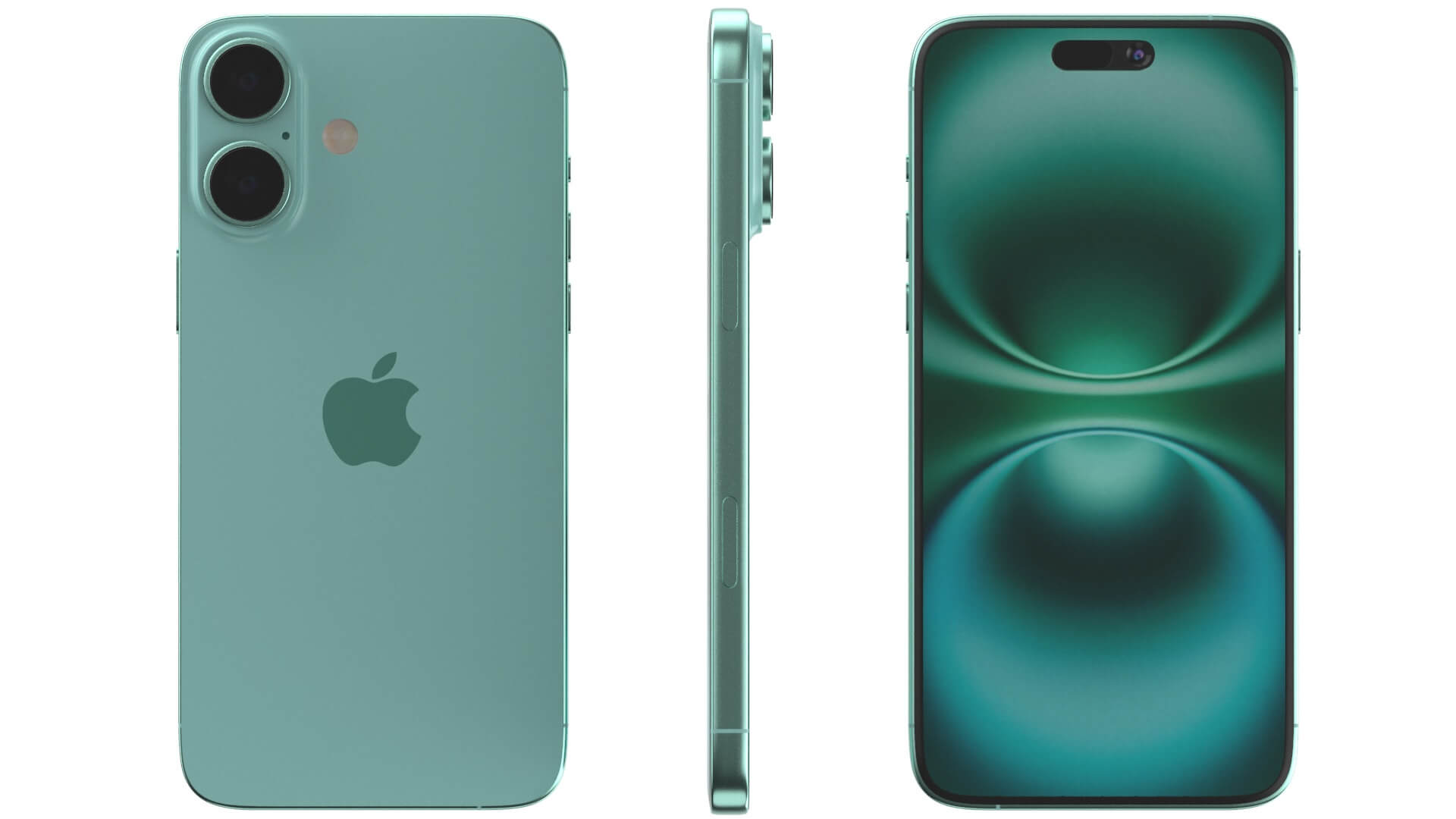 Apple iPhone 16 Teal - 3D Model by 3dcharity